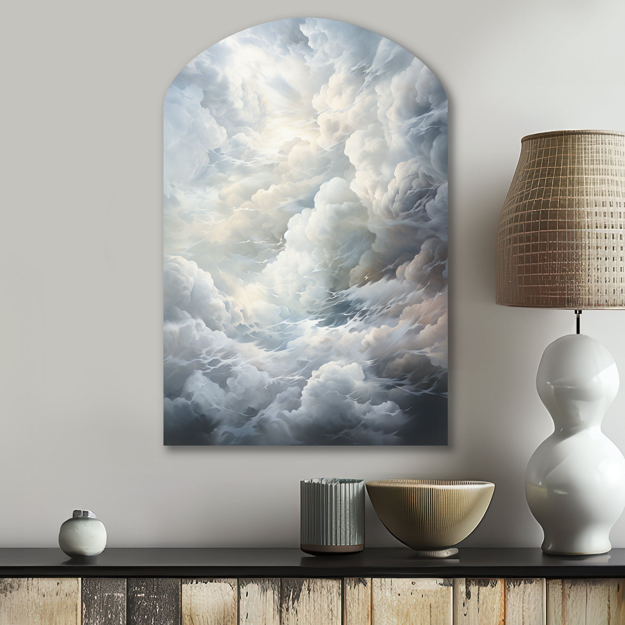 Design Art Clouds Whispering Clouds II - Clouds Arch Shape Asymmetric ...