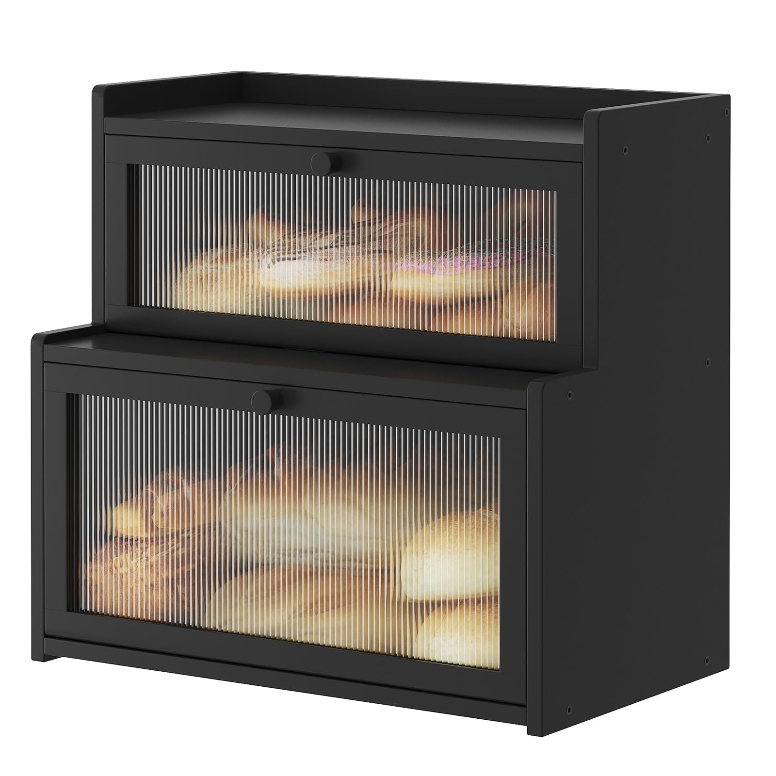 Hokku Designs Double Layer Bamboo Bread Box for Kitchen Counter | Wayfair