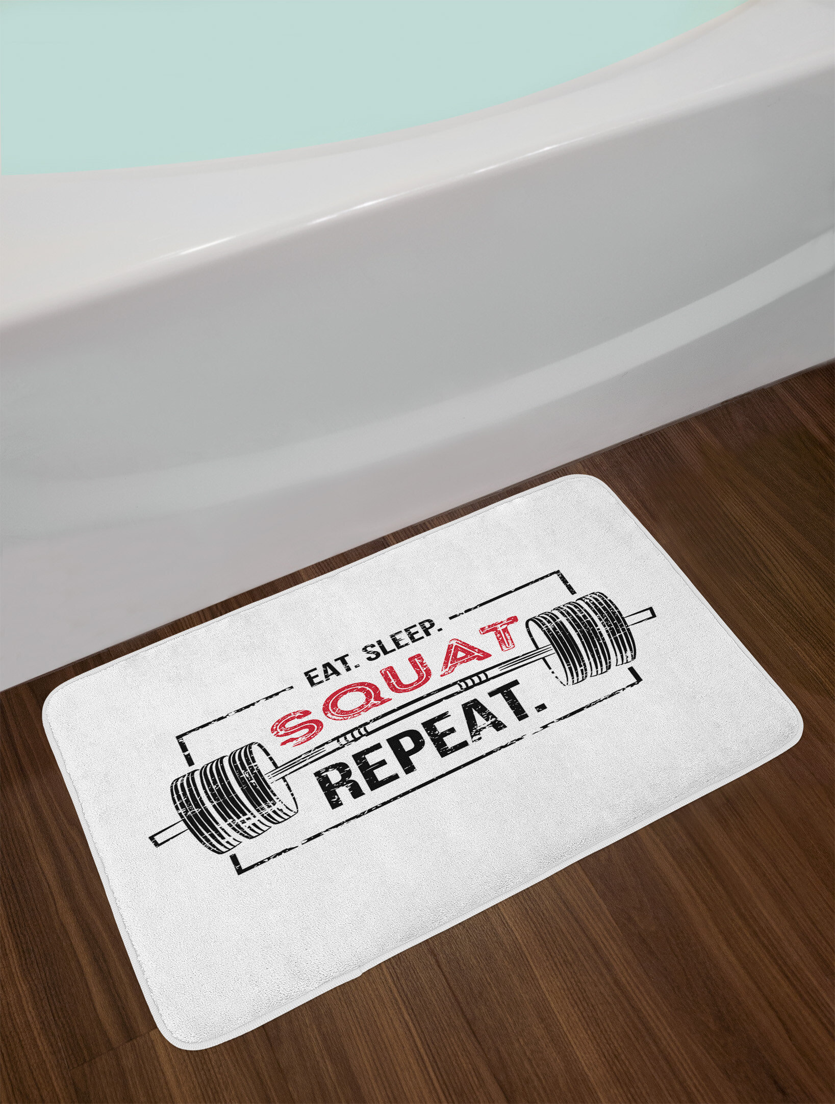 East Urban Home Sleep Plush Bath Mat, Gym Words Grunge, 30.2"x20 ...