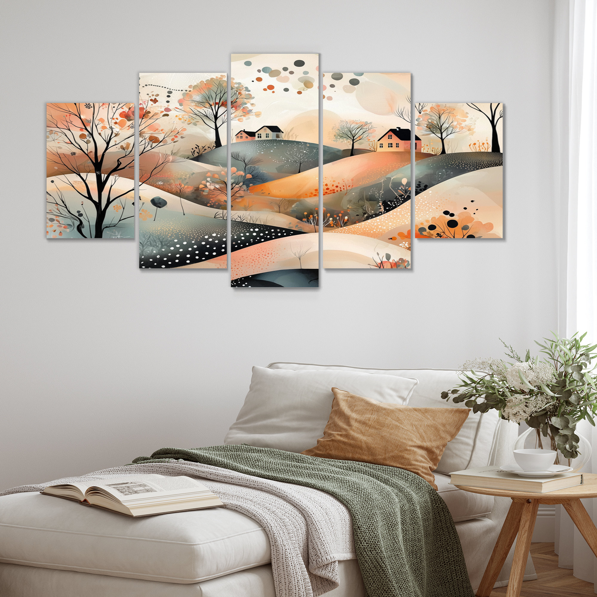 Lark Manor™ Brown Abstract Mountain Landscape II - Abstract Landscapes ...