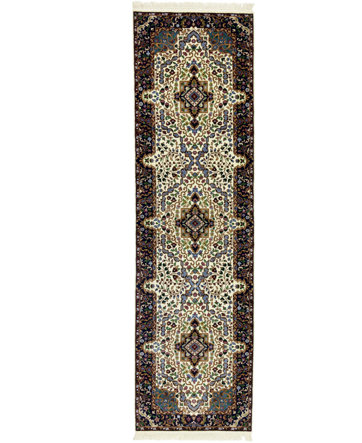 Bungalow Rose Oriental Handmade Hand-Knotted Runner 2'8" x 9'8" Wool ...