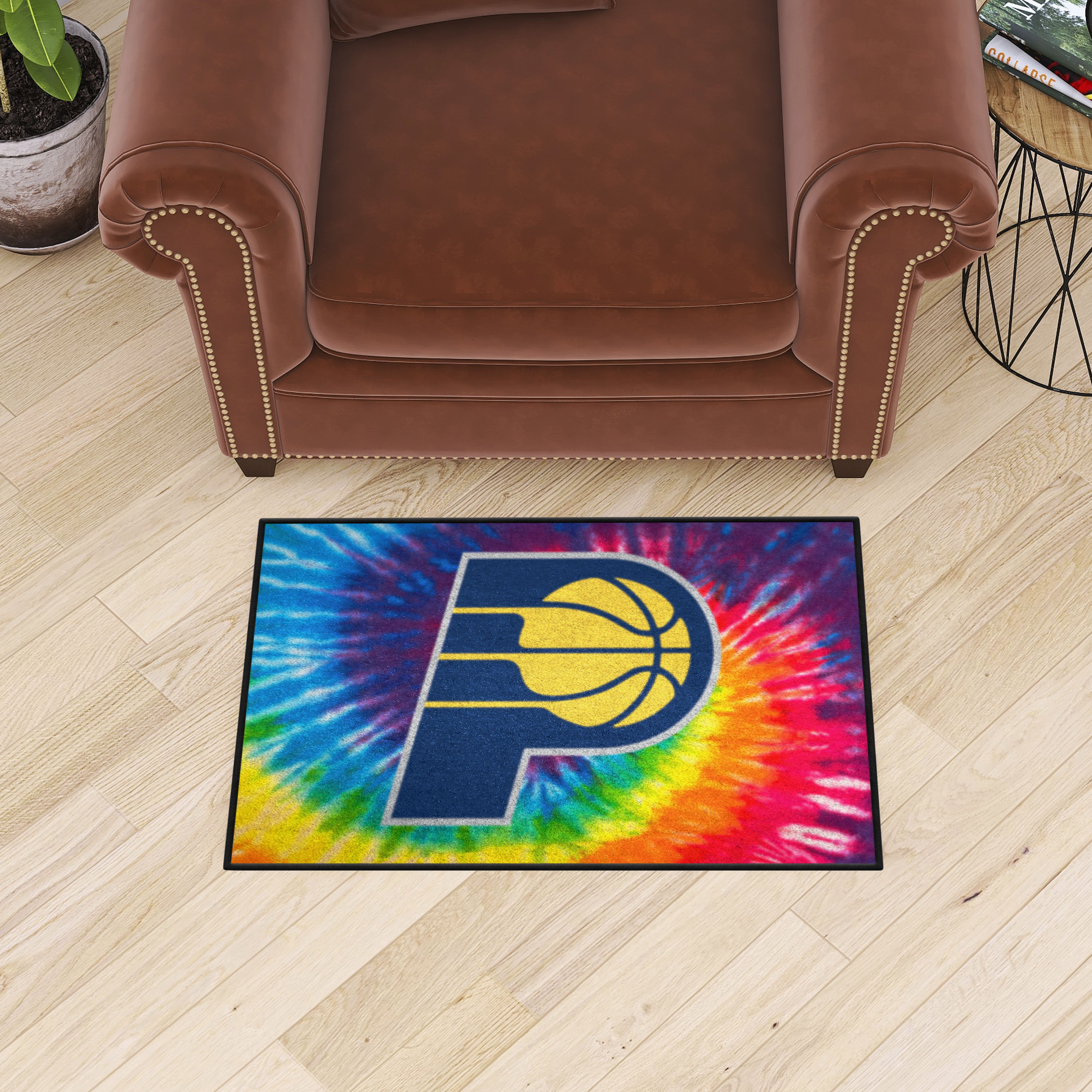 FANMATS Indiana Pacers Tie Dye 30" x 19" Non-Slip Indoor Door Mat | Wayfair