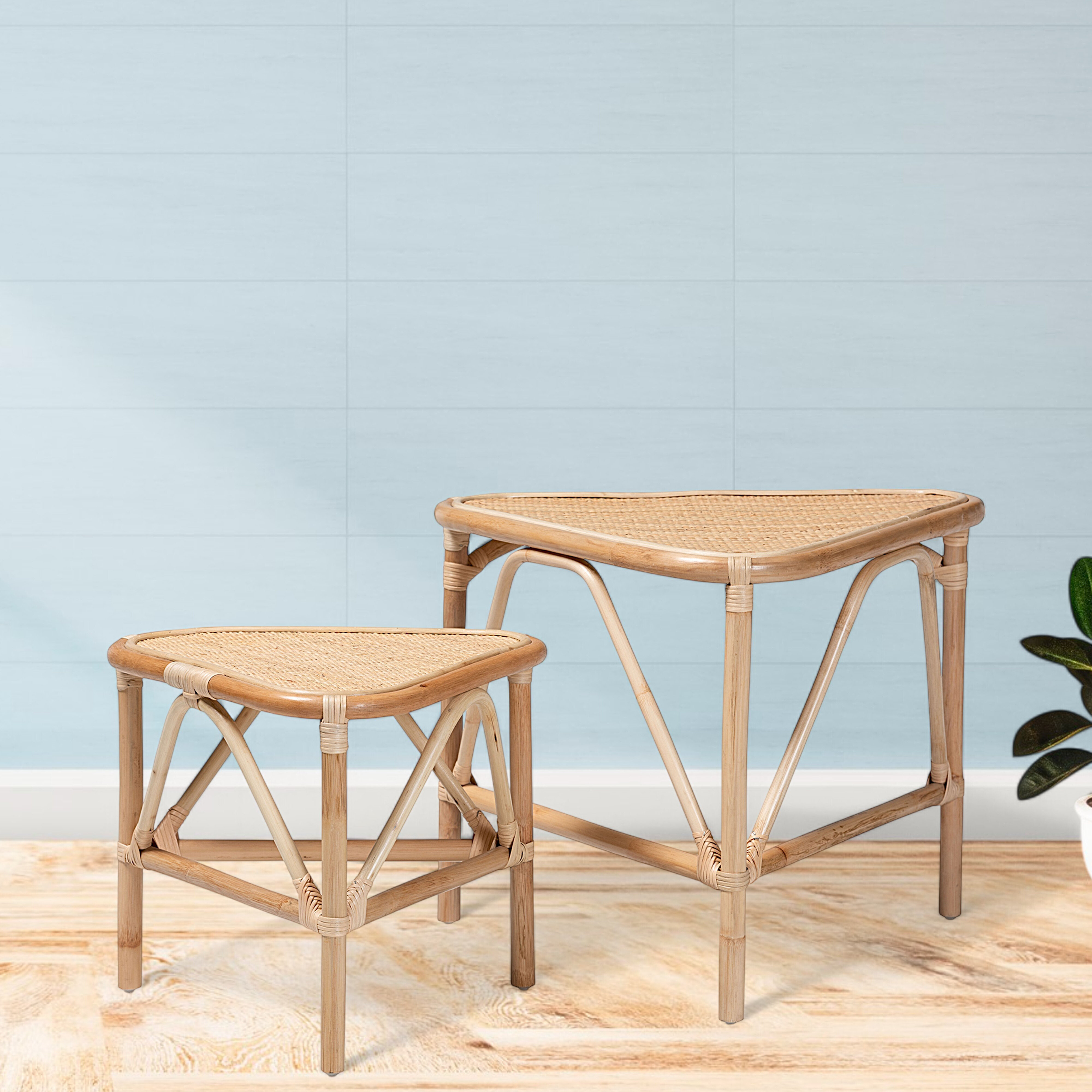 Bay Isle Home™ The Xavia set of two modern bohemian end tables is made ...