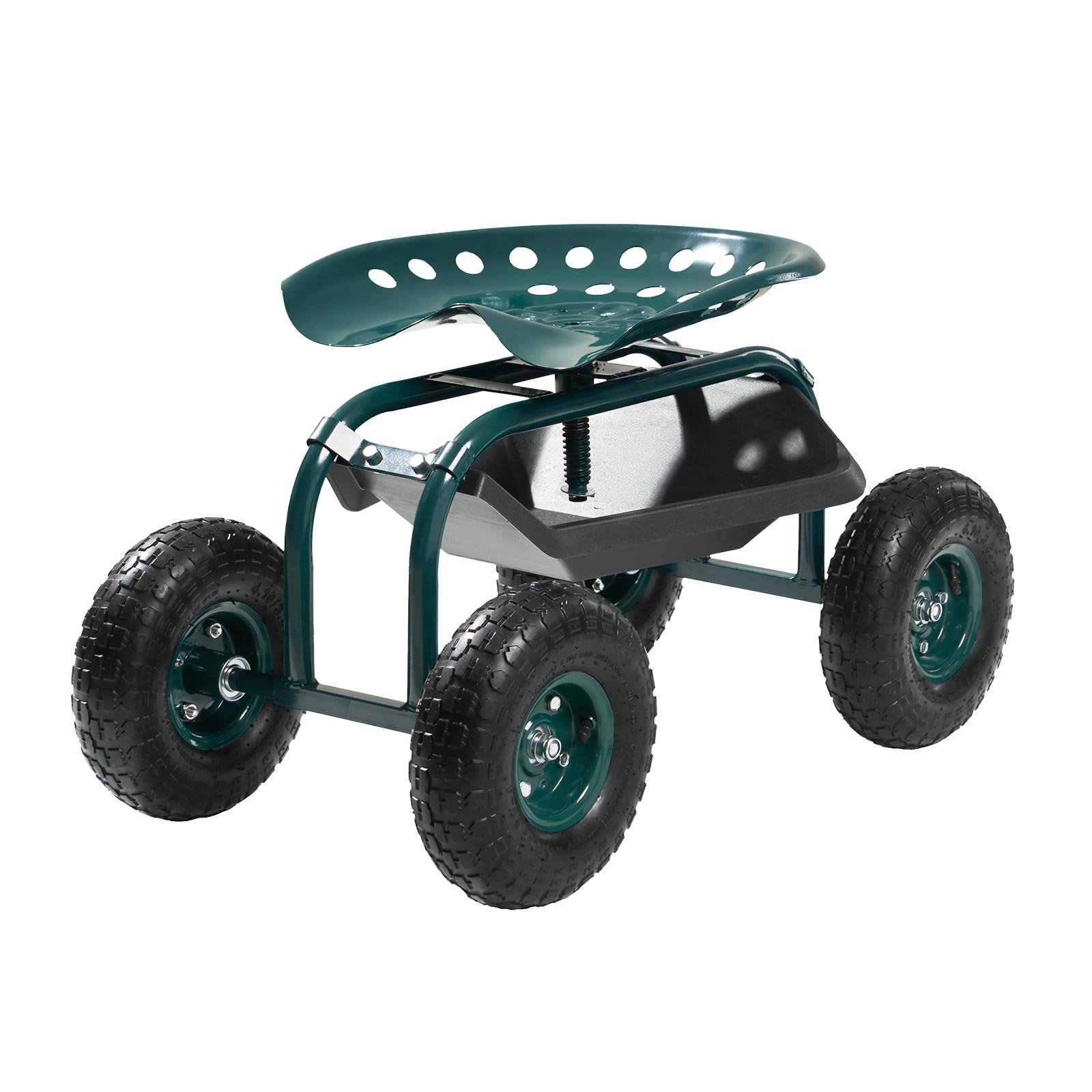 Stellweilan Tessberg Outdoor Rolling Garden Cart with Swivel Seat All ...