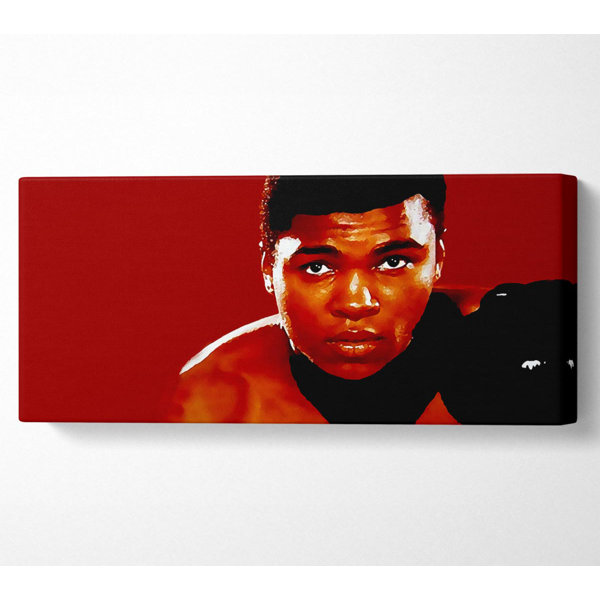 Bright Star Muhammad Ali Red - Wrapped Canvas Print | Wayfair.co.uk