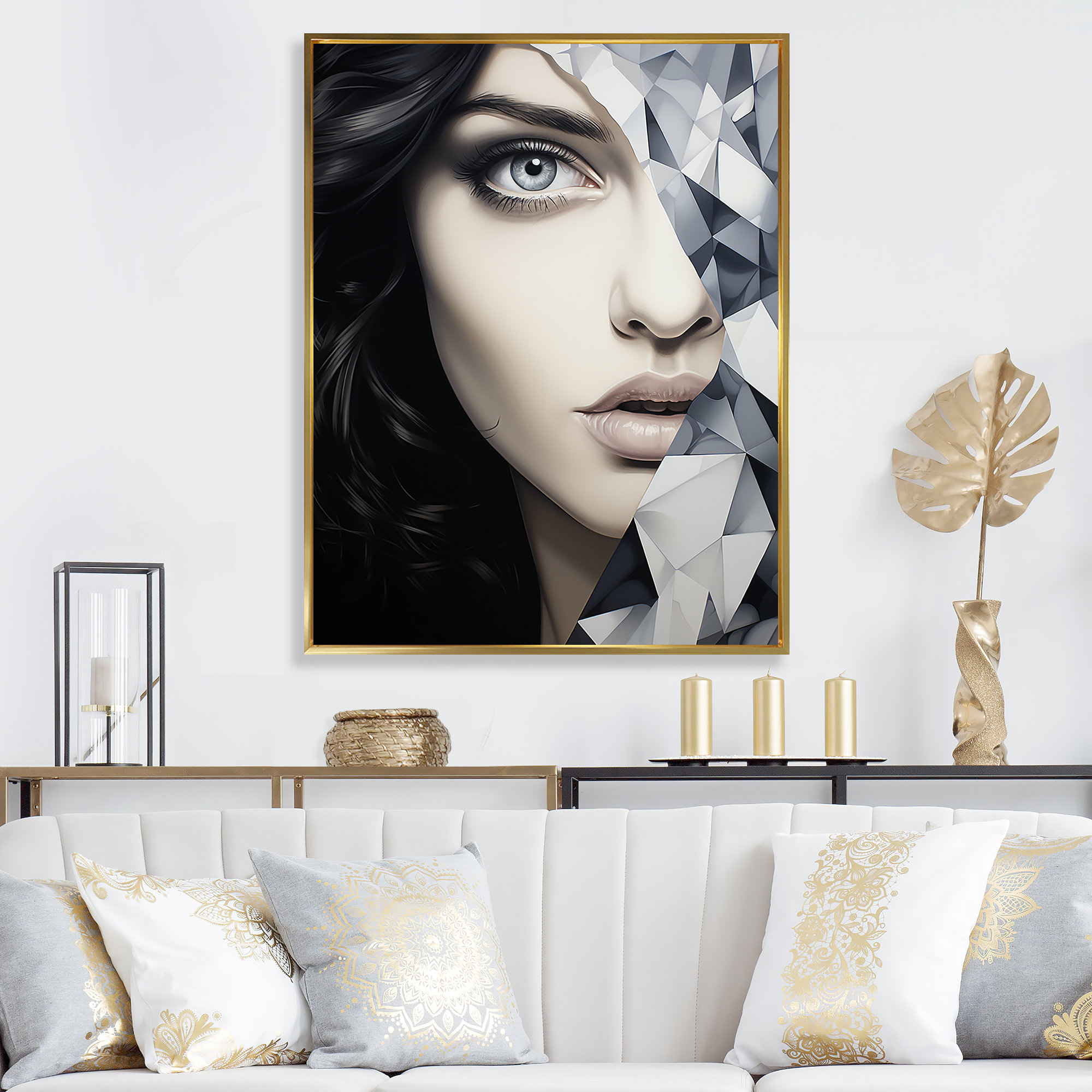 Ebern Designs Black Marble Woman Beauty VI - Abstract Portraits Wall ...