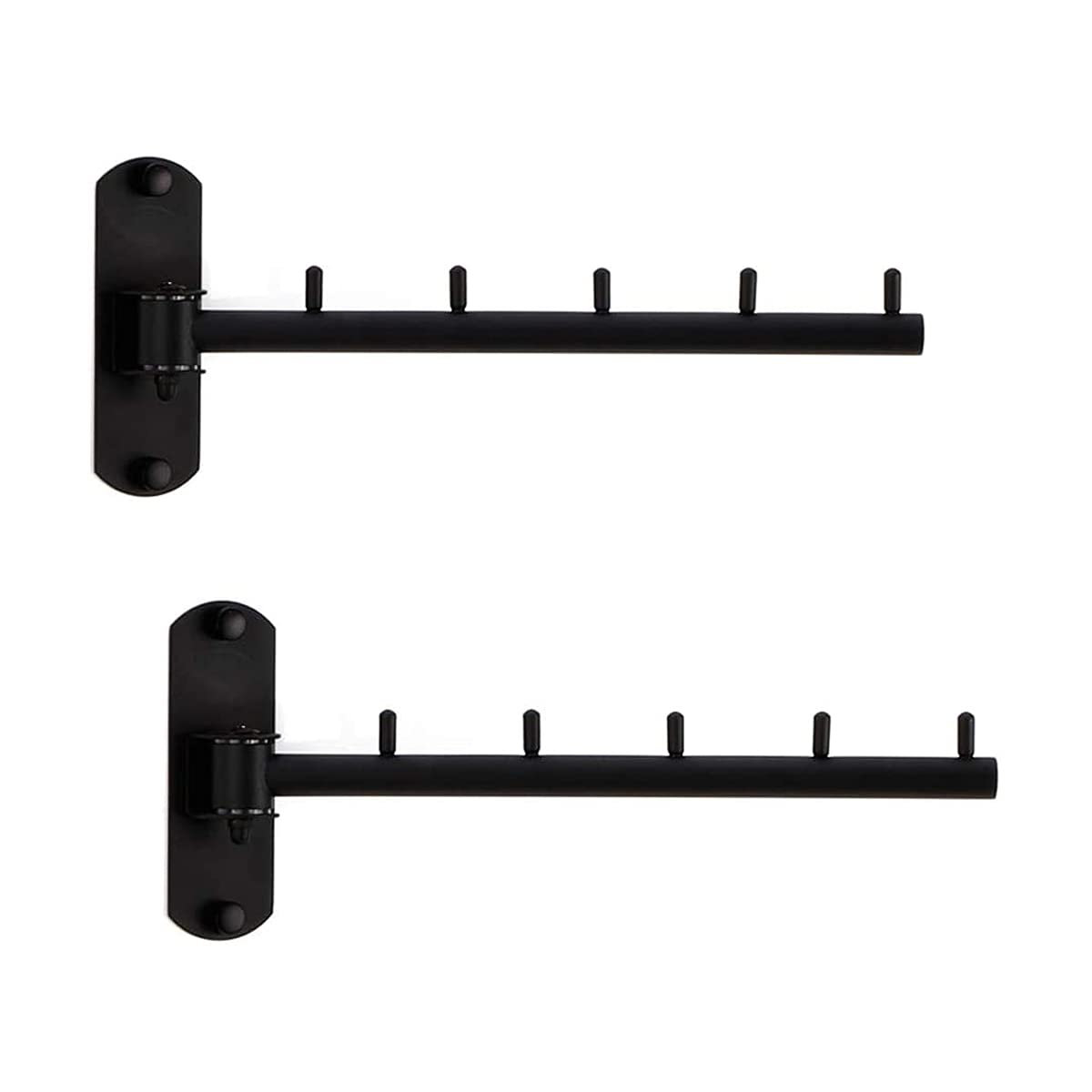 Latitude Run® 2-Pack Folding Wall Mount Coat Racks With Swing Arm ...