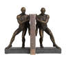Ivy Bronx Polystone People Decorative Bronze Bookends Set | Wayfair