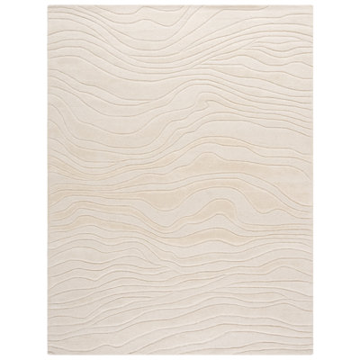 Joss & Main Burleson Abstract Hand Tufted Wool Area Rug in Ivory ...