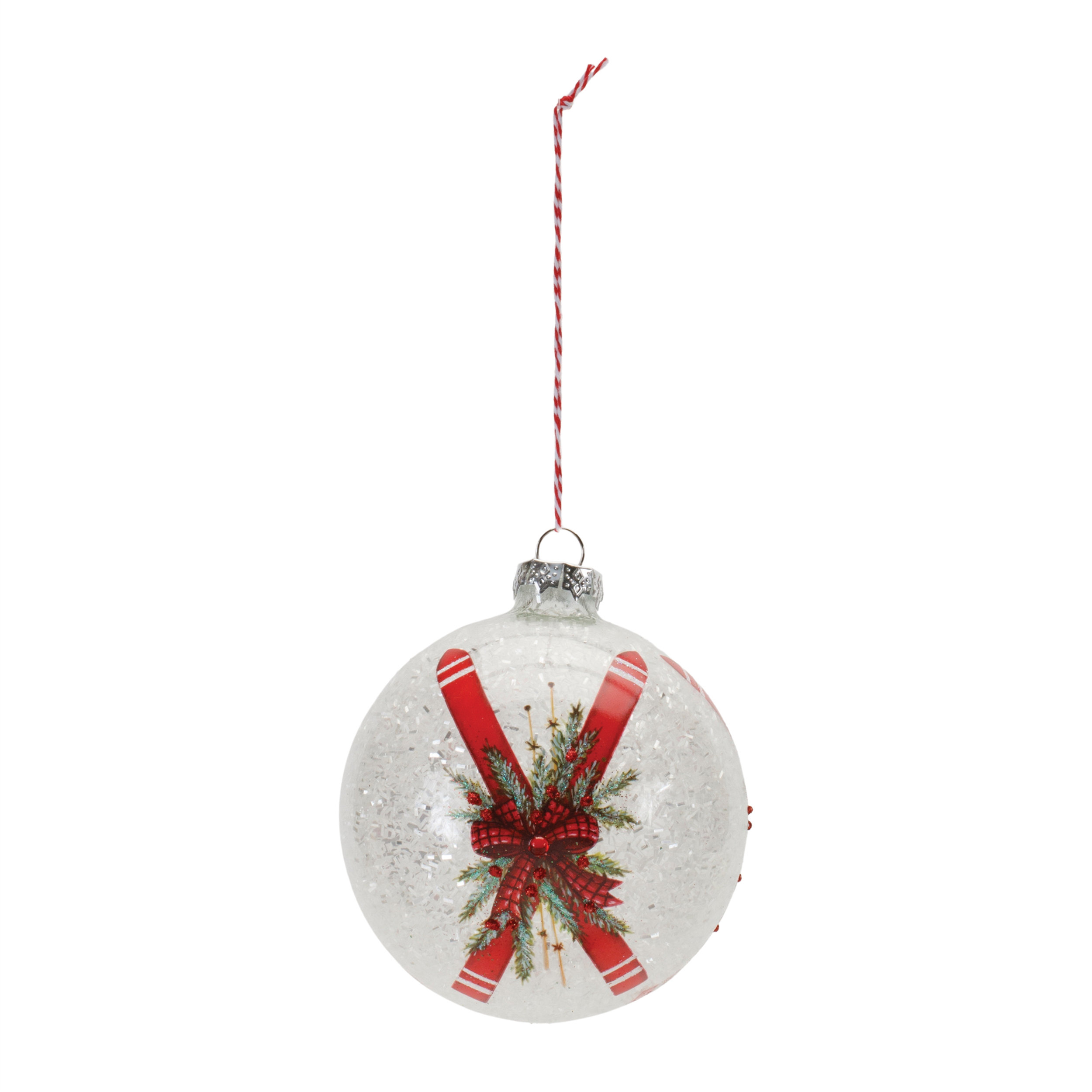 The Holiday Aisle® Frosted Glass Ski Ball Ornament (Set of 6) | Wayfair