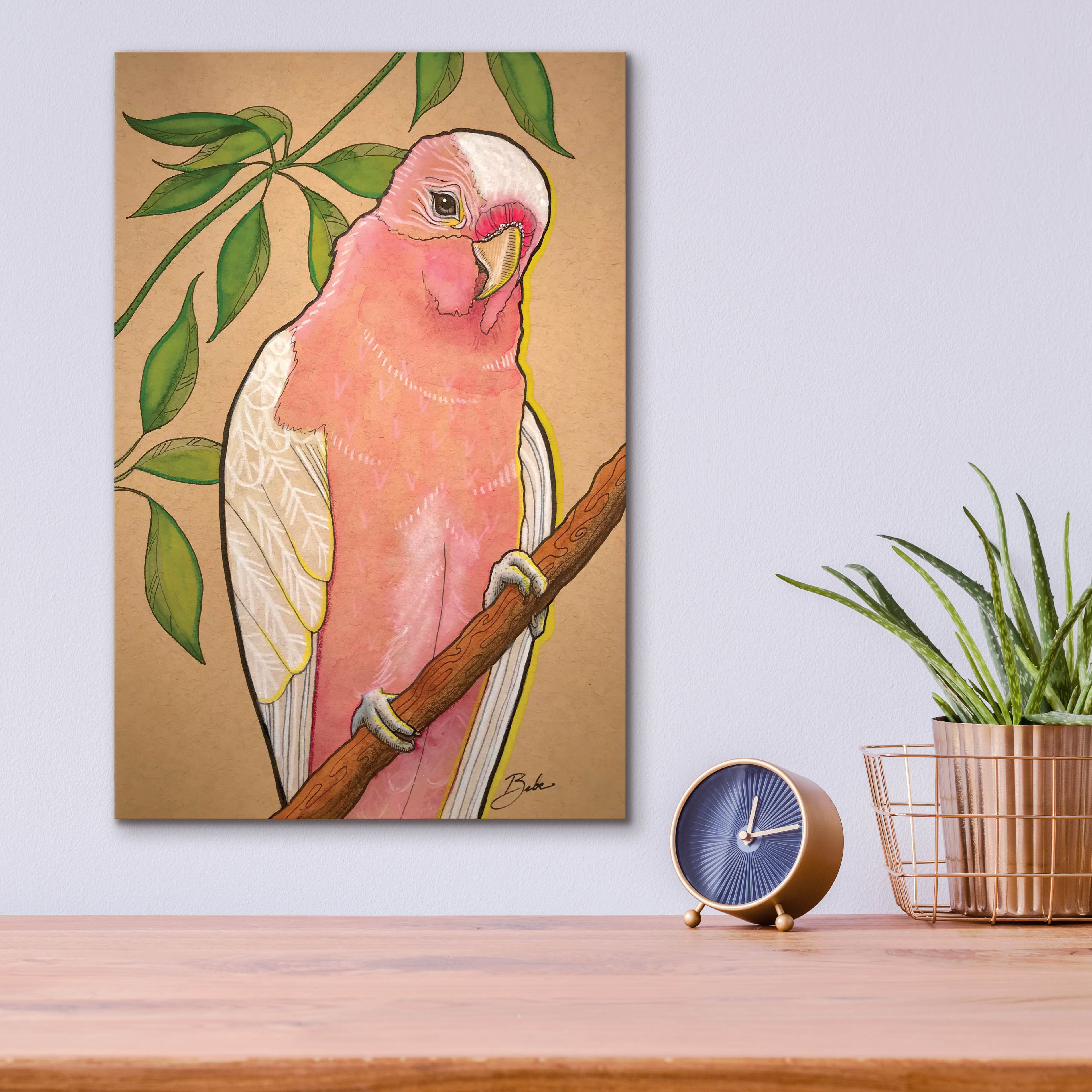Winston Porter 'Pink Parrot' by Bebe Keith Acrylic Glass Wall Art, 12 ...