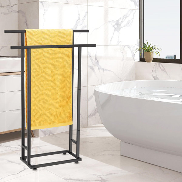 LOVE YOUR BATH LLC 2 Tier Bathroom Floor Standing Freestanding Towel ...