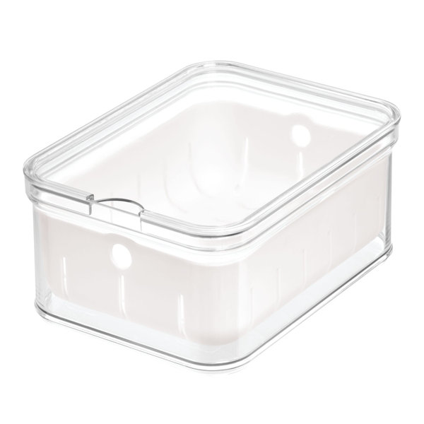 iDesign Crisp Berry Plastic Bin, Modular Stacking Food Storage Box with ...