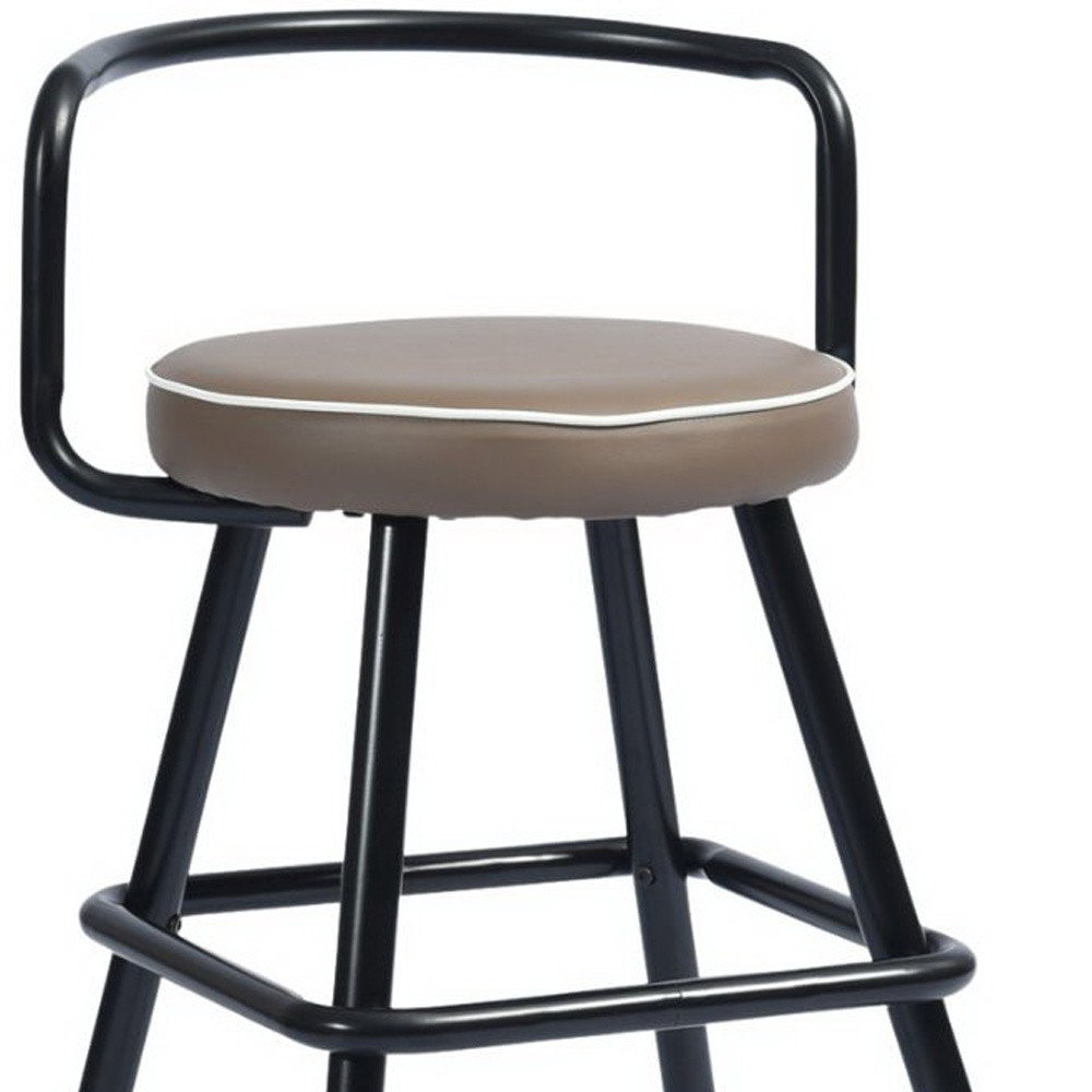 Corrigan Studio® Set Of Two Black Backless Counter Height Bar Chairs ...