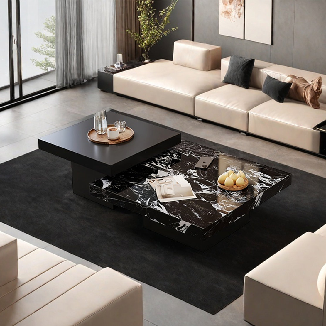 AWORET Square rock plate coffee table | Wayfair