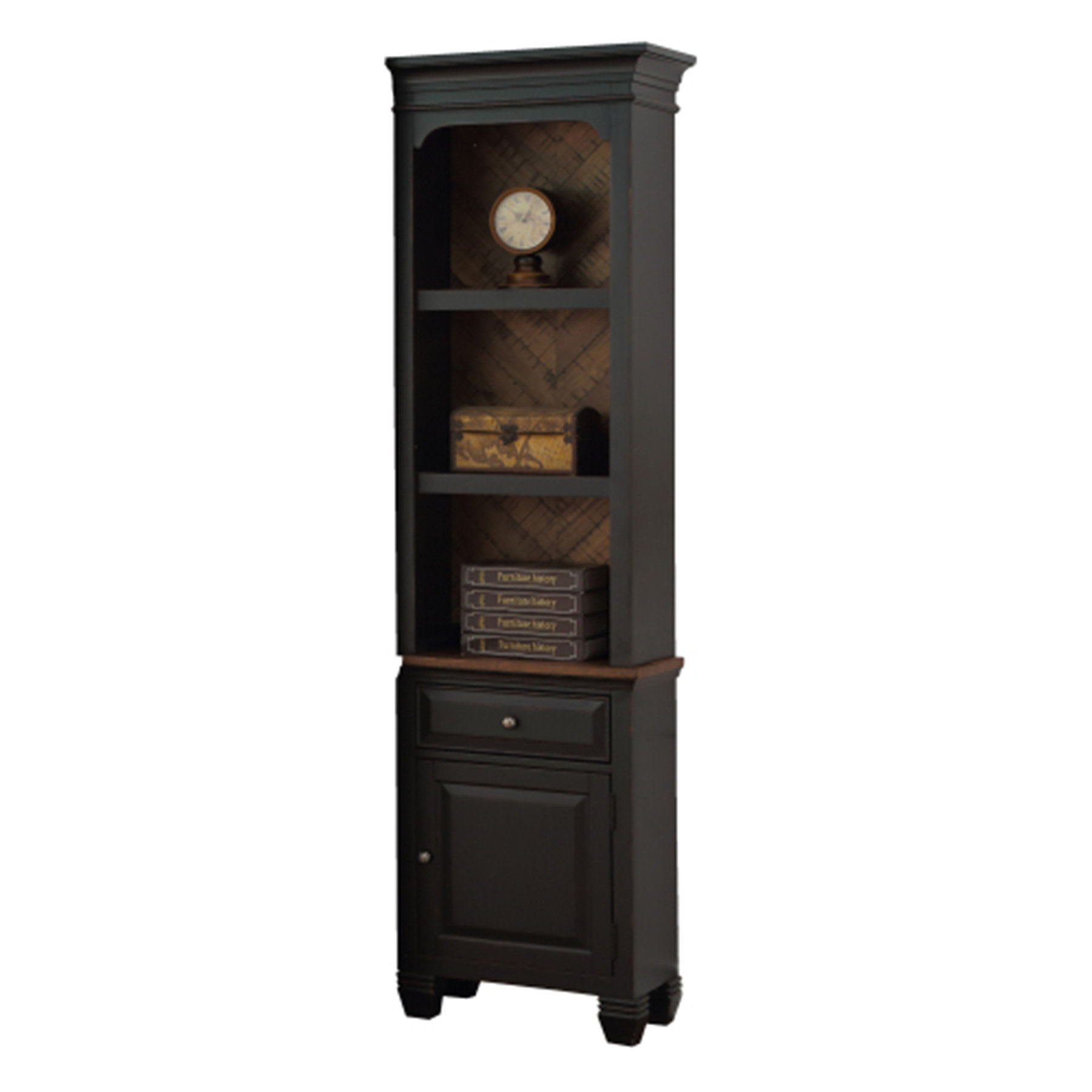 Hokku Designs Right Pier Cabinet, No Assembly Required, Heirloom Black ...