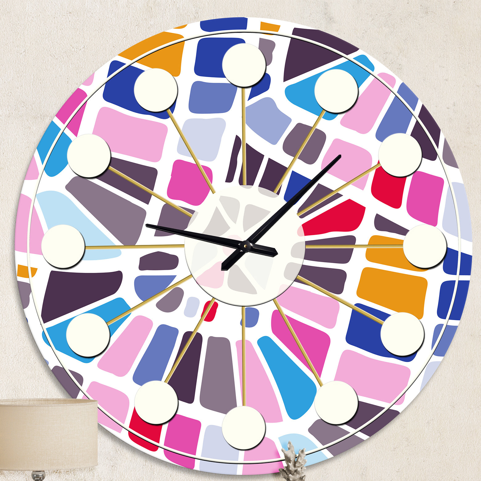 East Urban Home Abstract Retro Geometric Pattern I - Mid-Century Modern ...