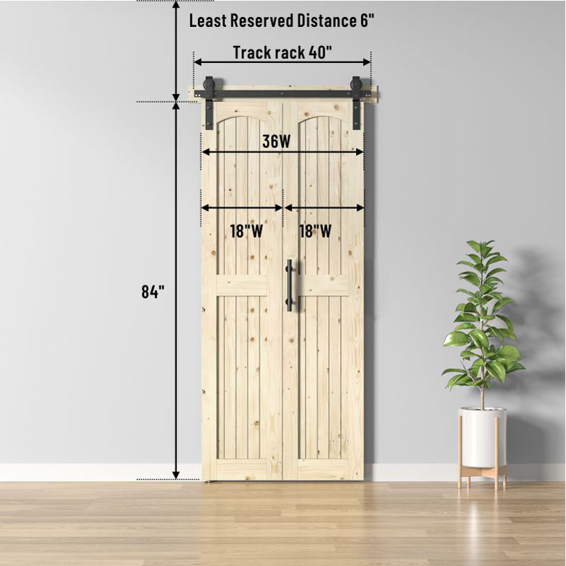 Coast Sequoia 84'' Assembled Solid Wood Bi-Fold Barn Doors with ...