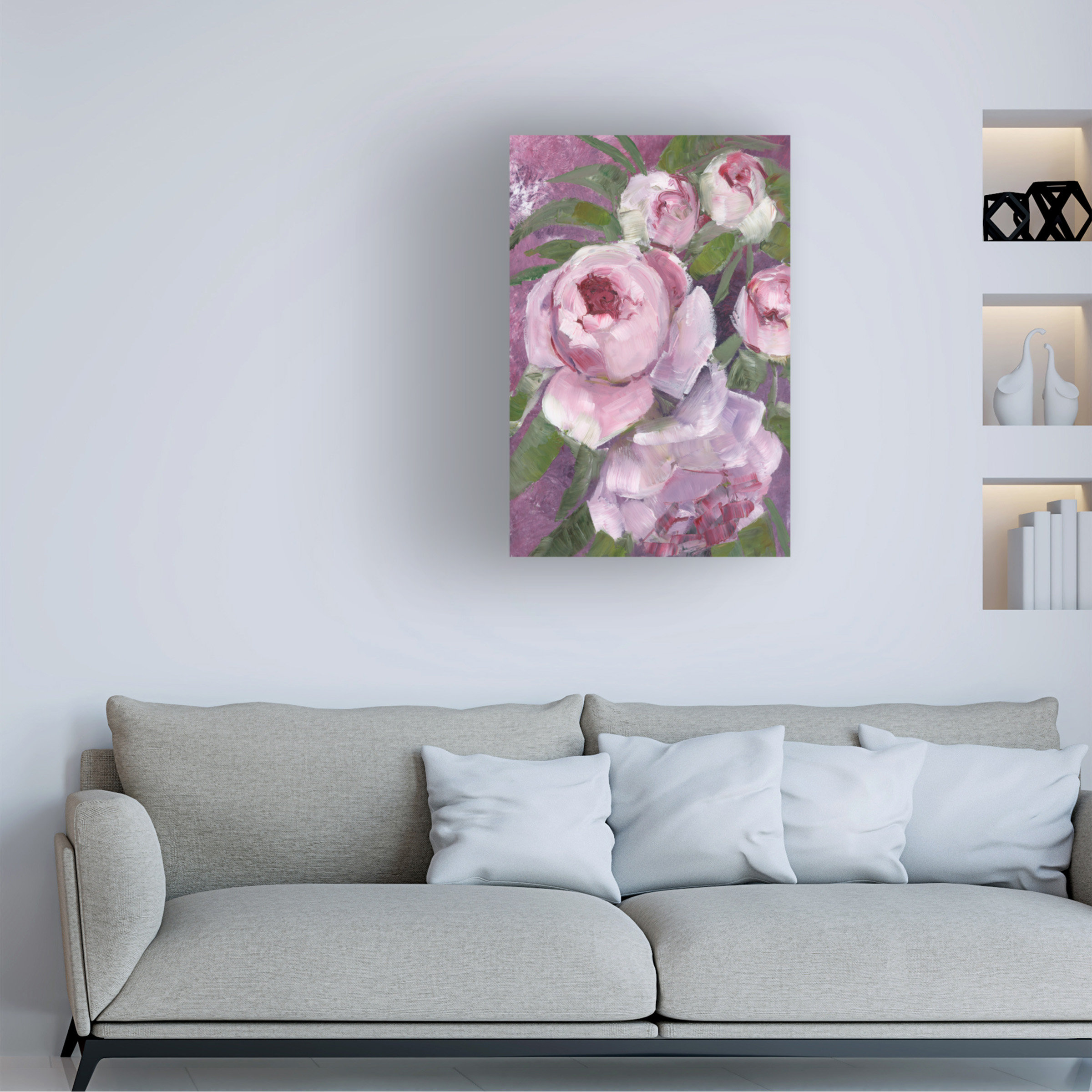 Winston Porter Rylee Painterly Roses On Canvas | Wayfair