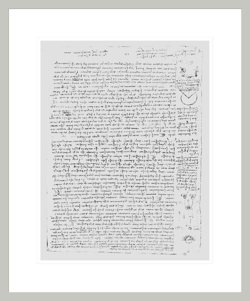 Red Barrel Studio® Page from the Codex Leicester by Leonardo da Vinci ...