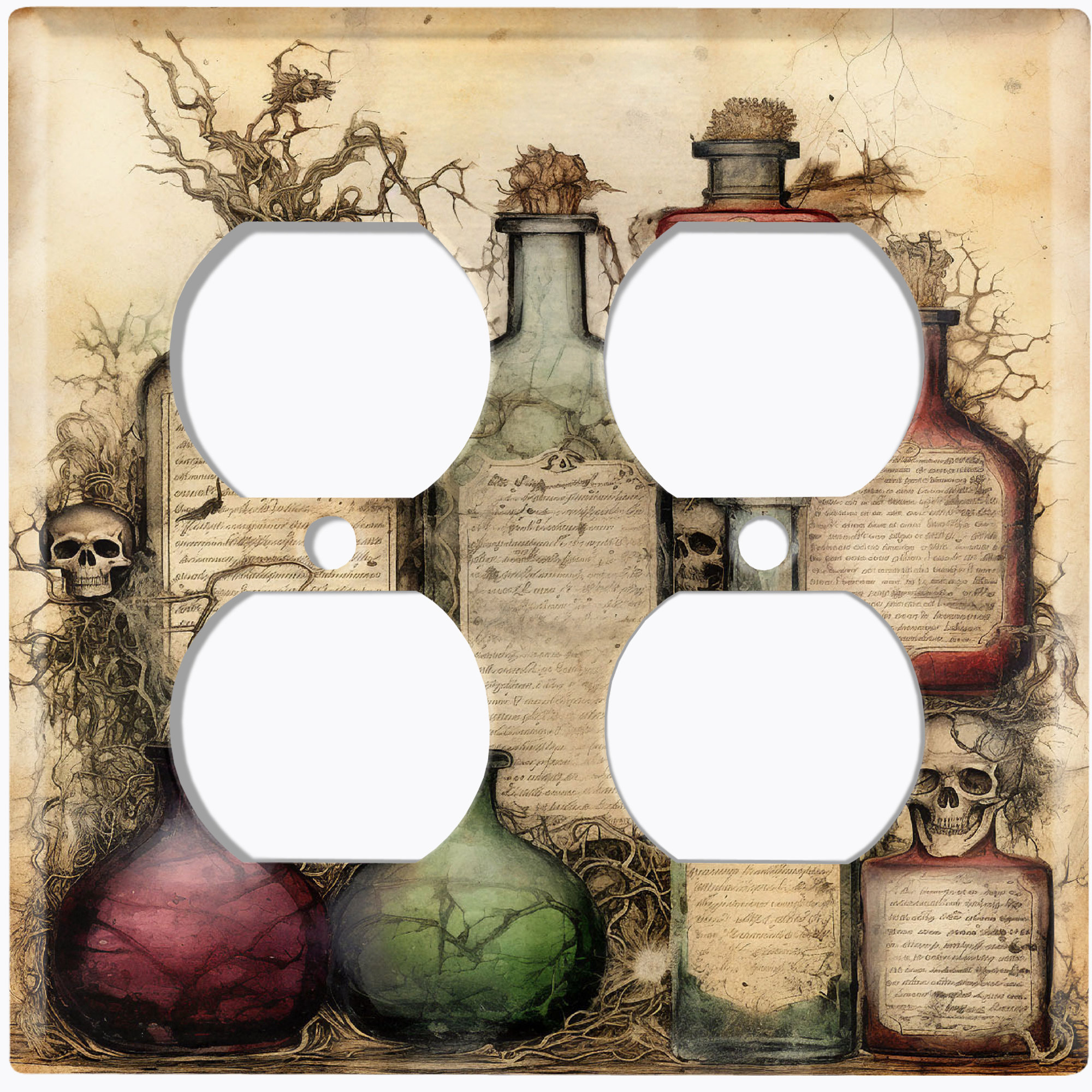 WorldAcc Metal Light Switch Plate Outlet Cover (Halloween Potion ...