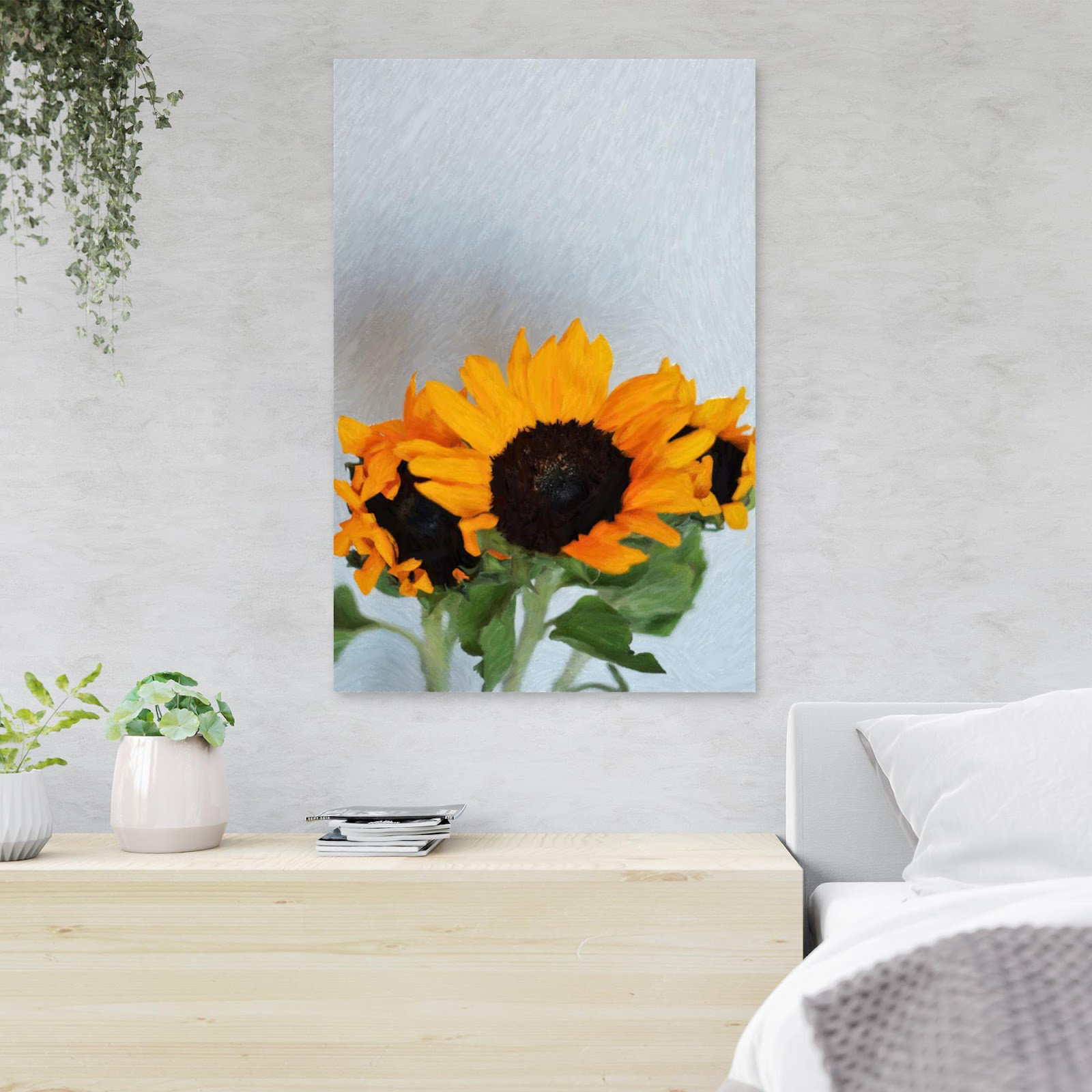 Gracie Oaks Sunflower In Tilt Shift Lens 5 - 1 Piece Rectangle Graphic ...
