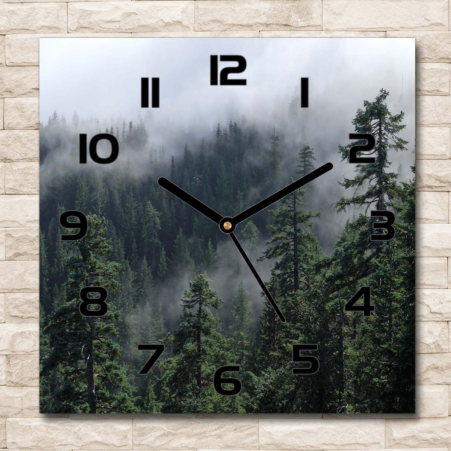 East Urban Home Hashmeet Forest Fog Silent Wall Clock | Wayfair.ie