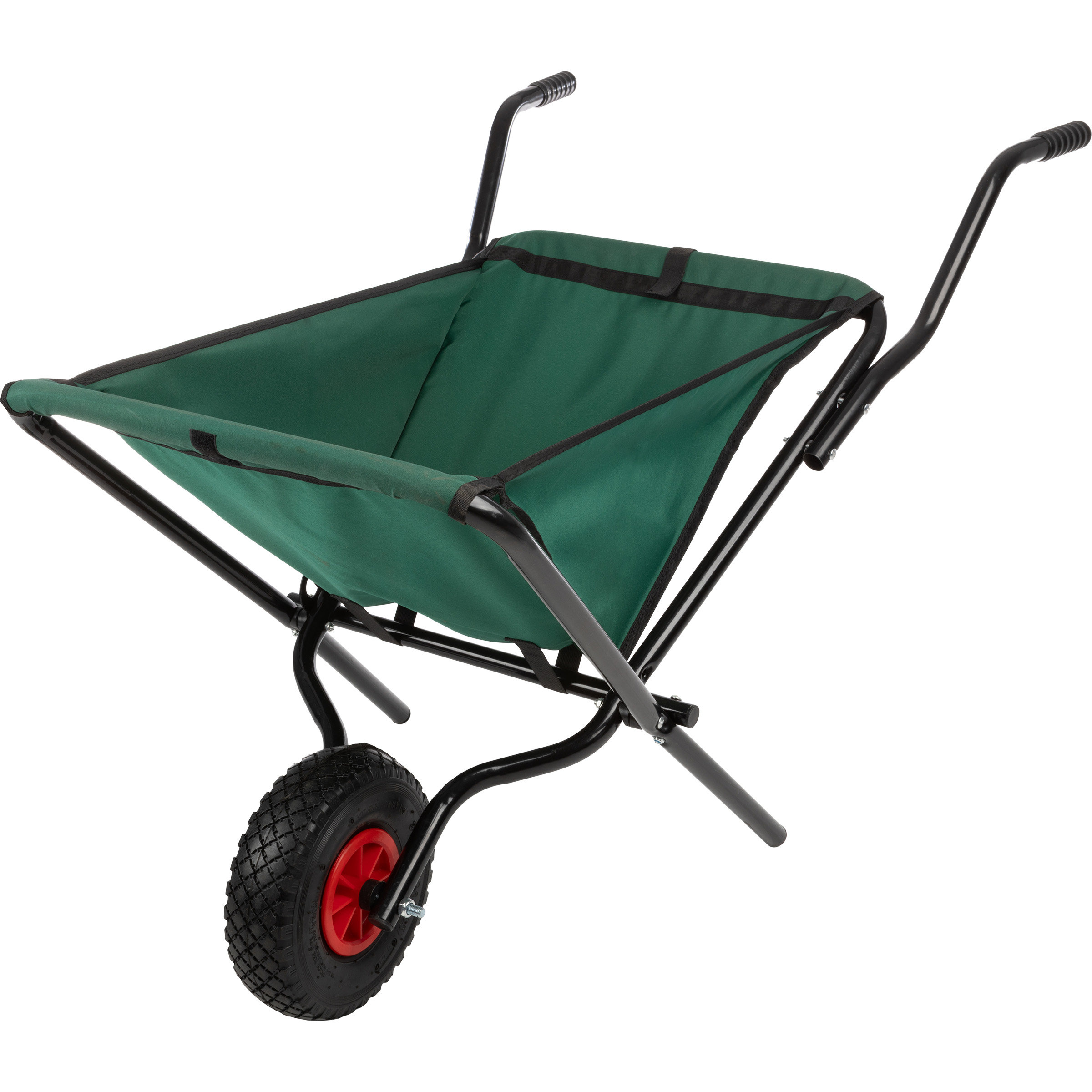 Pure Garden Folding Wheelbarrow - Collapsible Garden Cart with 80lb ...