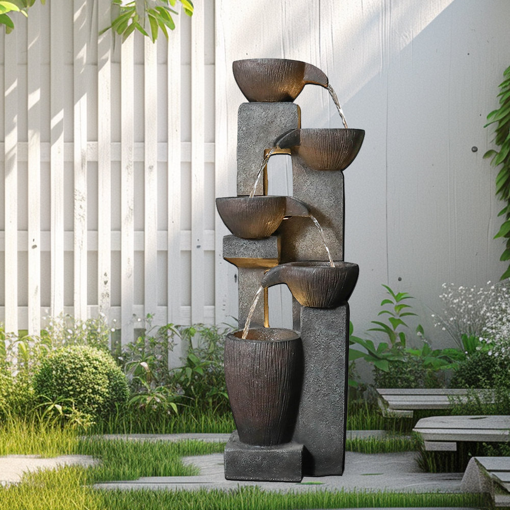 Loon Peak Clowser Resin Fountain with Light - Wayfair Canada