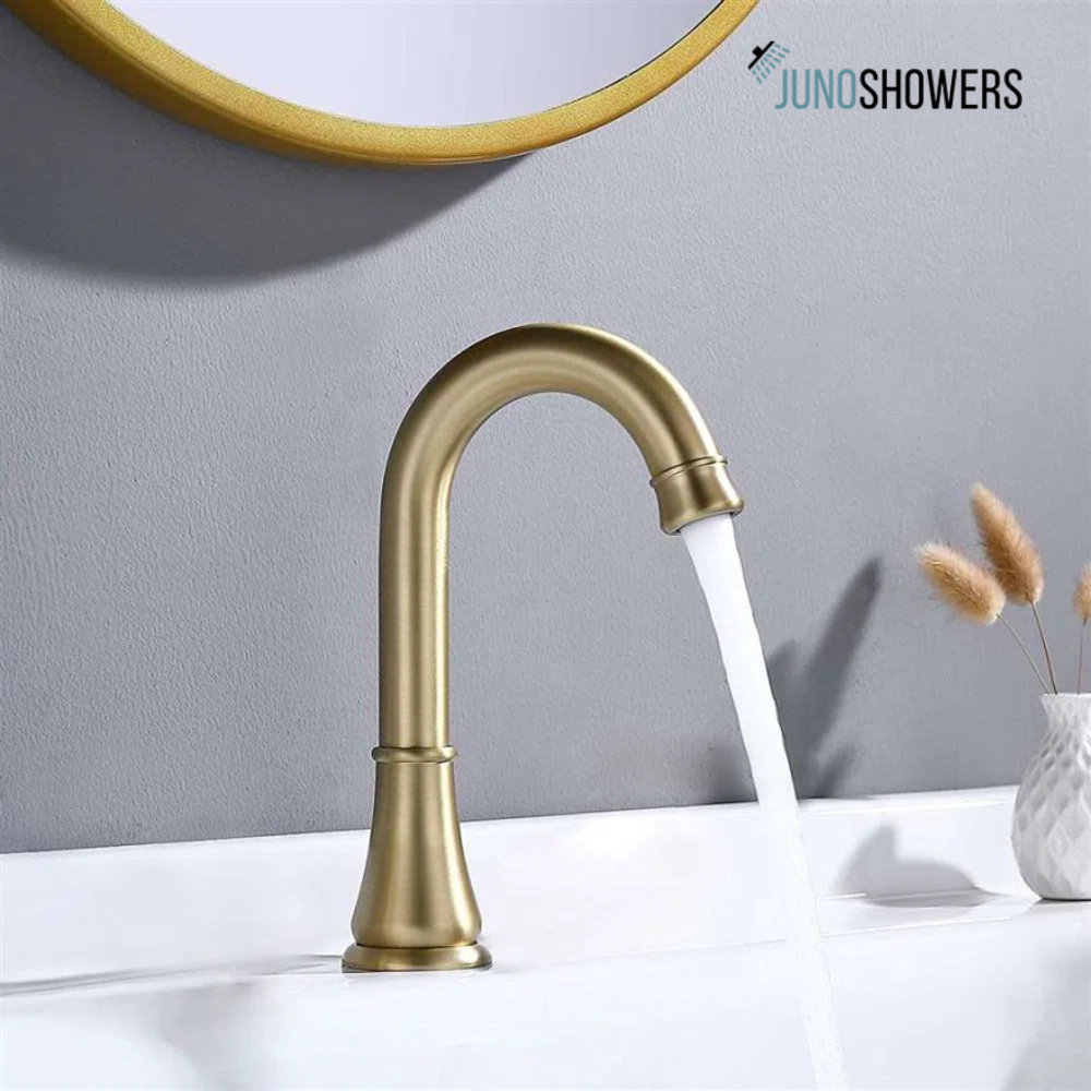 Juno Showers Dual-Handle Bathroom Sink Faucet with Angular Base and ...