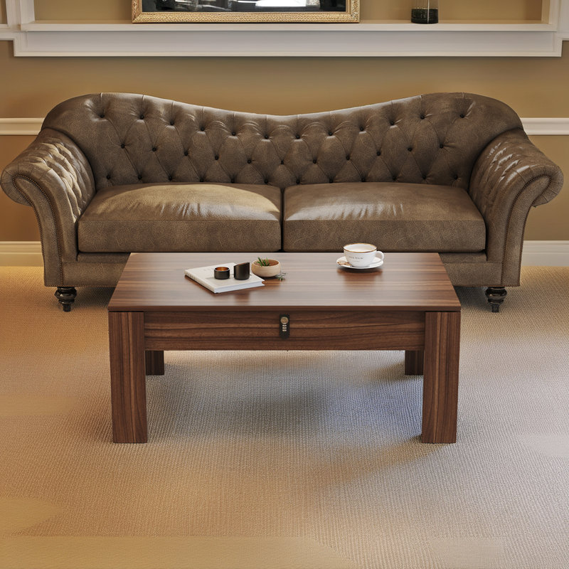 Ebern Designs 39.4" Secure Storage Coffee Table – Password Lock for ...