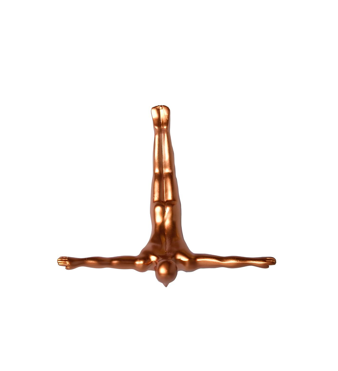 HomeRoots Set of Five 7" Black and Resin Diving Man Wall Decor | Wayfair