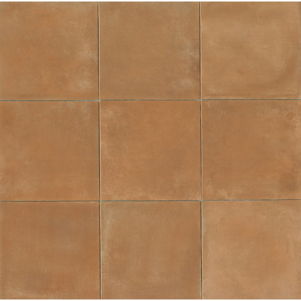 Bedrosians Cotto Nature 14" x 14" Porcelain Field Tile in Glossy Cotto ...