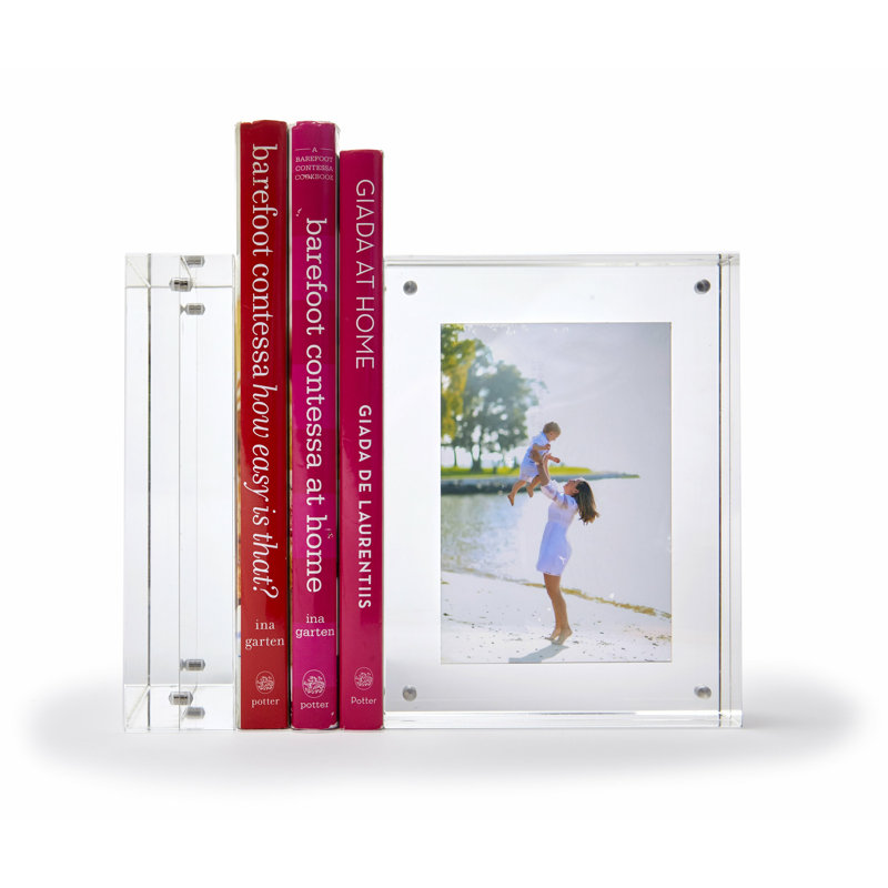 Tara Wilson Designs Thick Acrylic Photo Bookends | Wayfair