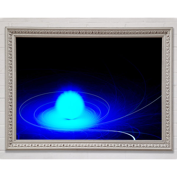 Bright Star Electric Blue Swirl - Single Picture Frame Print | Wayfair ...