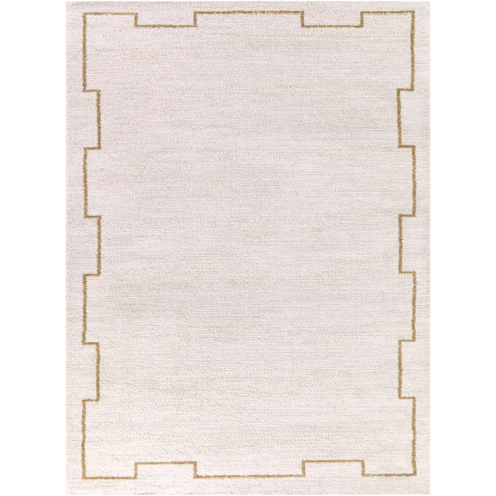Ebern Designs Kuske Cream/Rust Transitional Border Area Rug | Wayfair