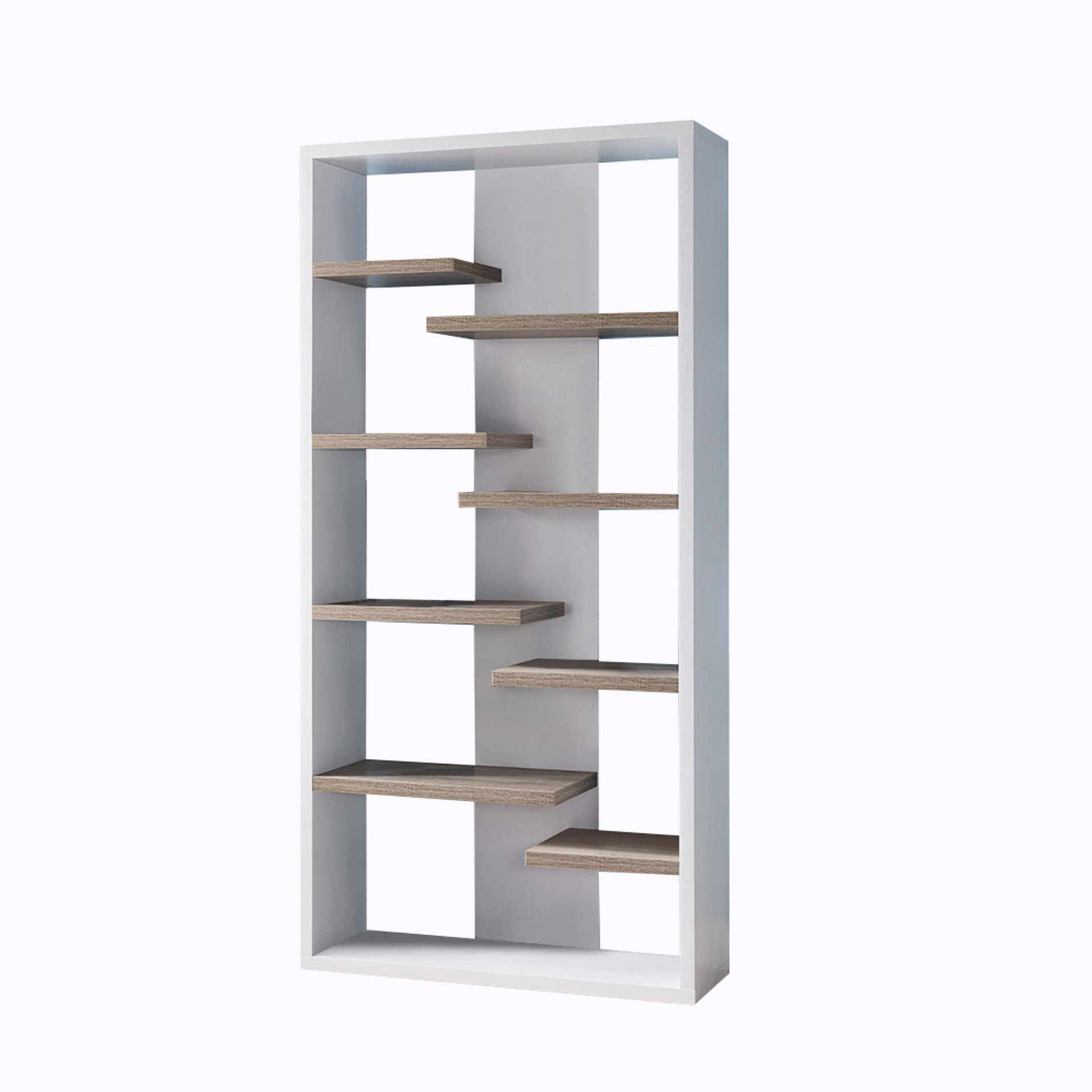 Latitude Run® Display Cabinet, Open Back Display Cabinet with 8 Shelves ...