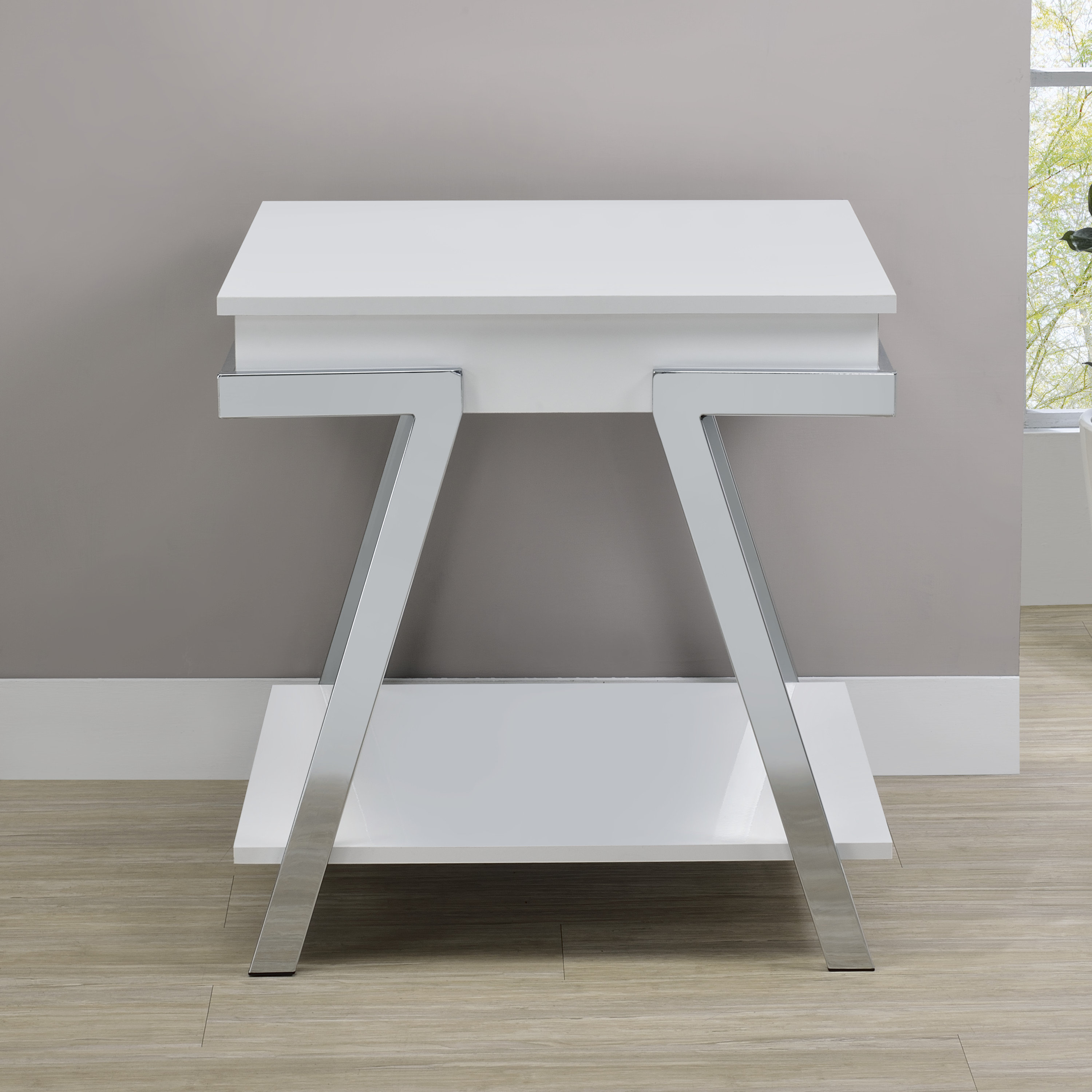 Wade Logan® Caydae Zena White Square End Table | Wayfair