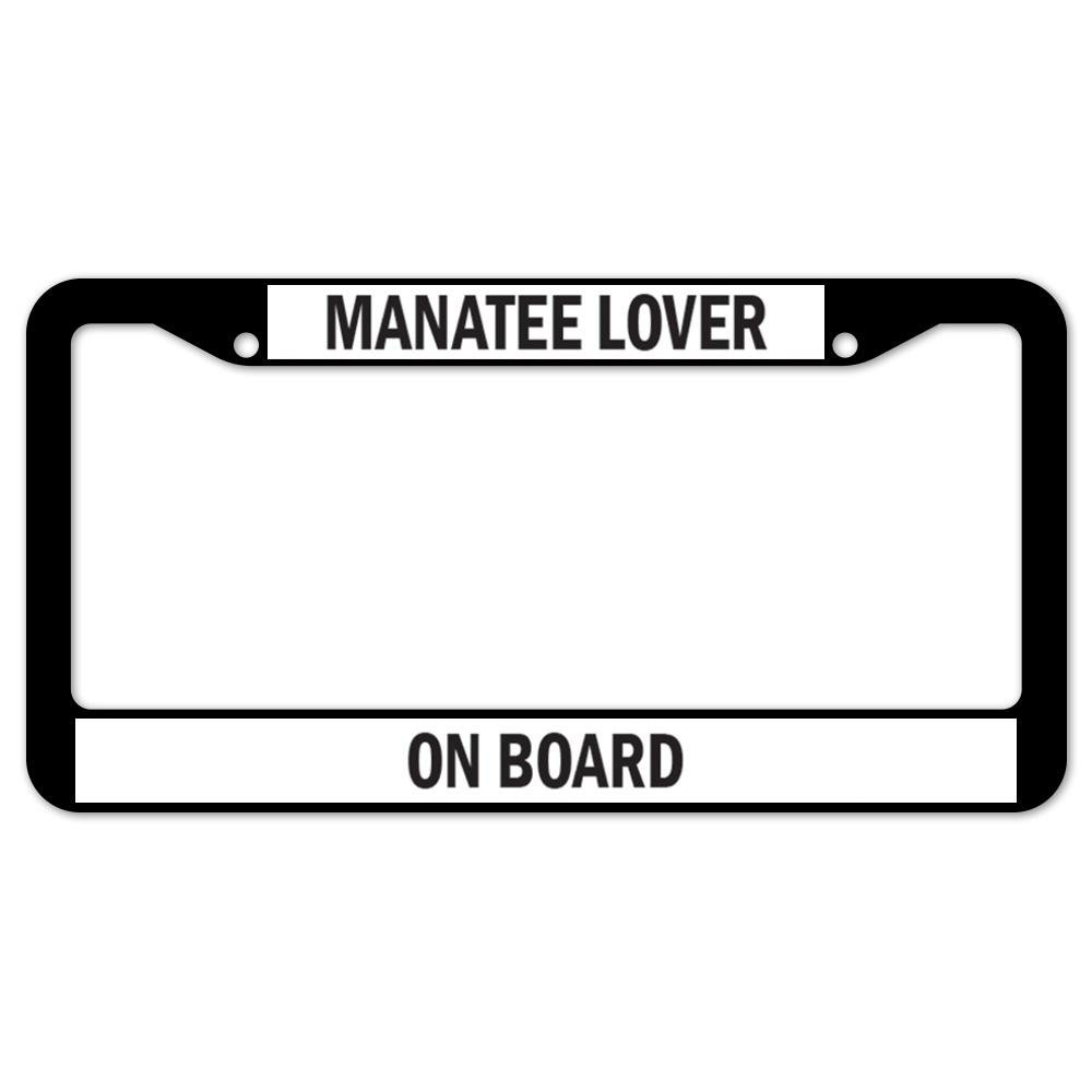 Signmission Manatee Lover On Board Plastic Licence Plate Frame ...