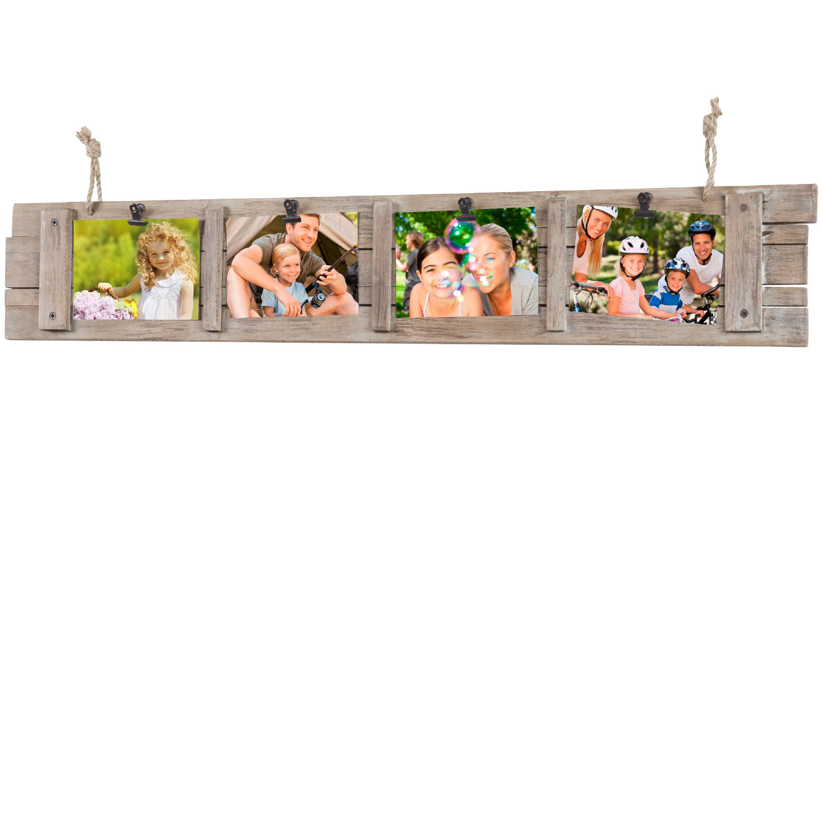 Dovecove Beveled Wood Collage Frame Set in Brown | Wayfair