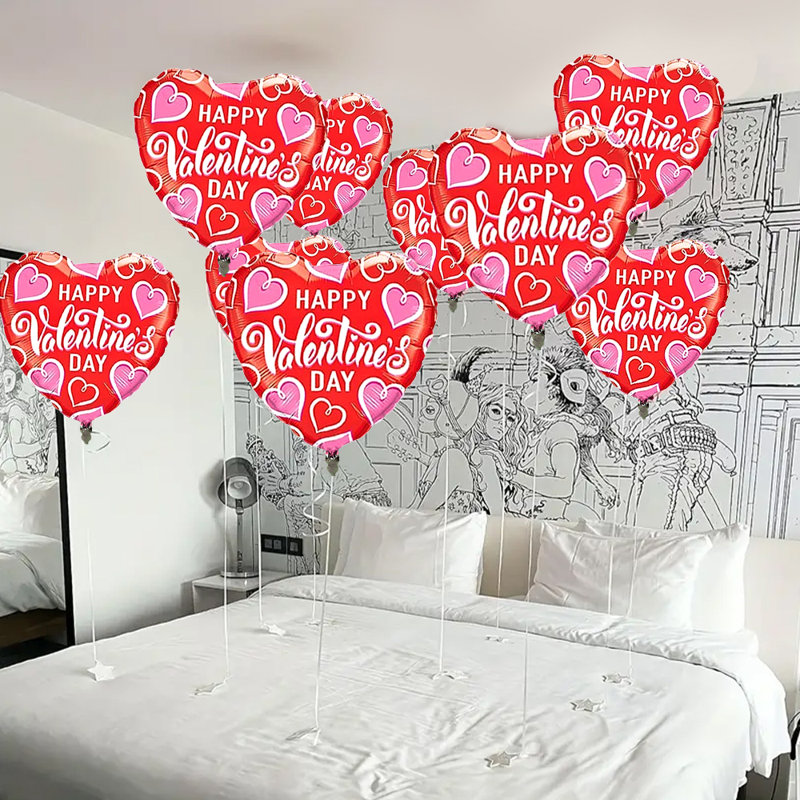PMU Valentines Day Loop Hearts 18 Inch Mylar Foil Balloon | Wayfair