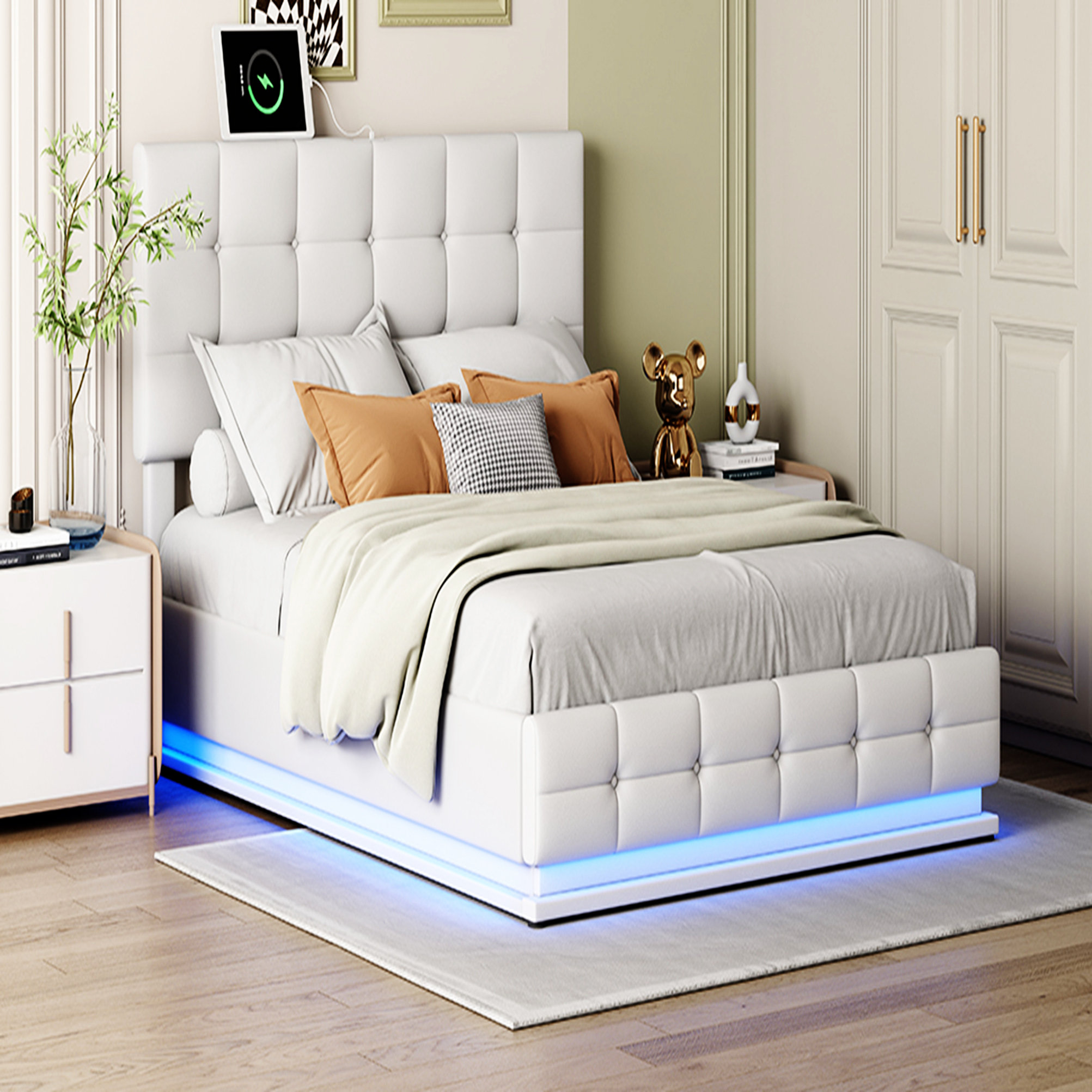 Ivy Bronx Cathalina Tufted Upholstered Platform Bed With Hydraulic ...