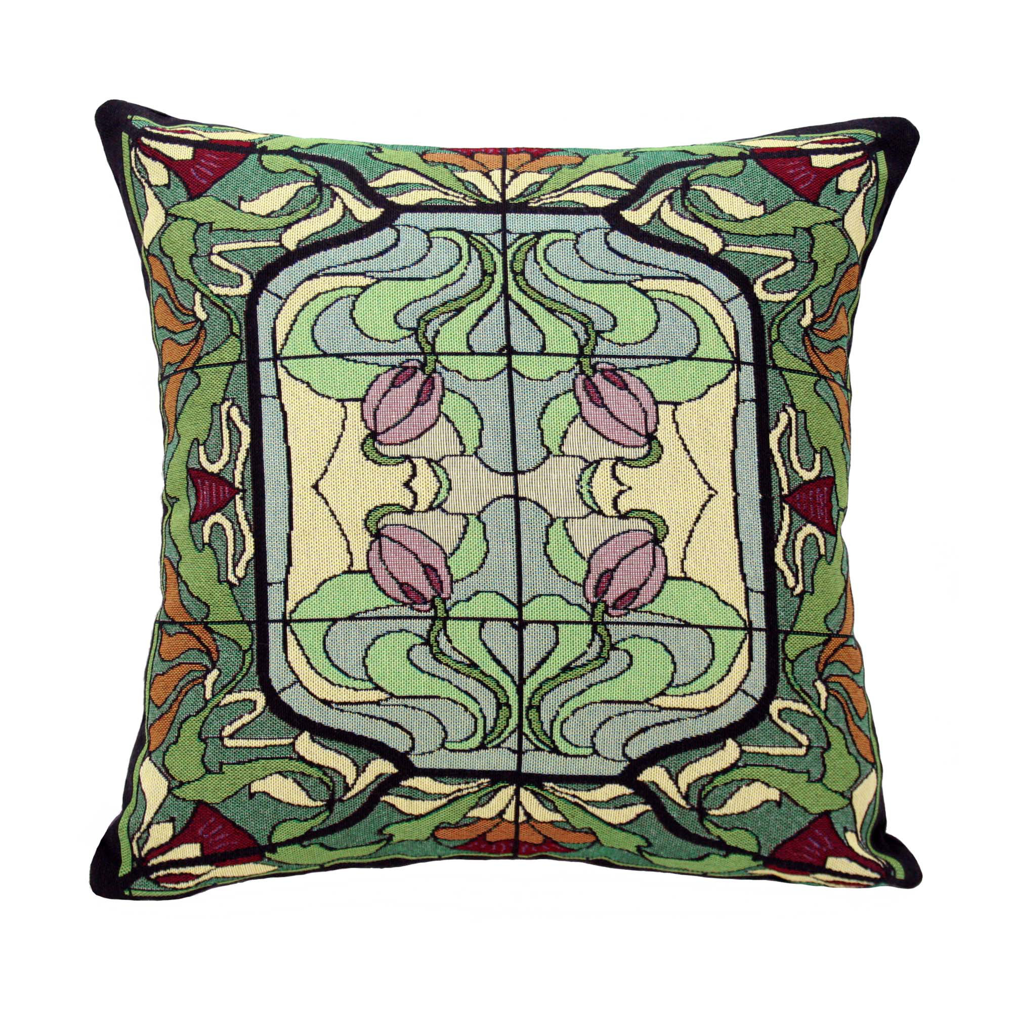 Rennie & Rose Design Group Arts and Crafts Thistle and Rose Bud Throw ...