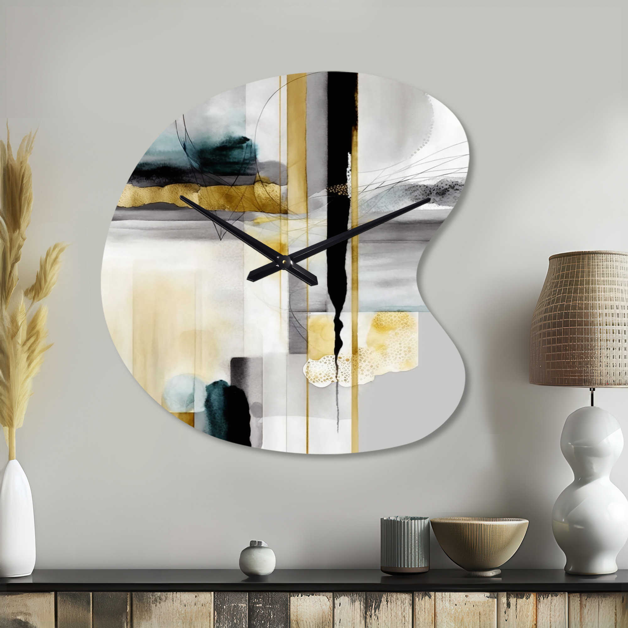 Design Art Abstract Transitional Shapes Black IV - Drop Shape ...