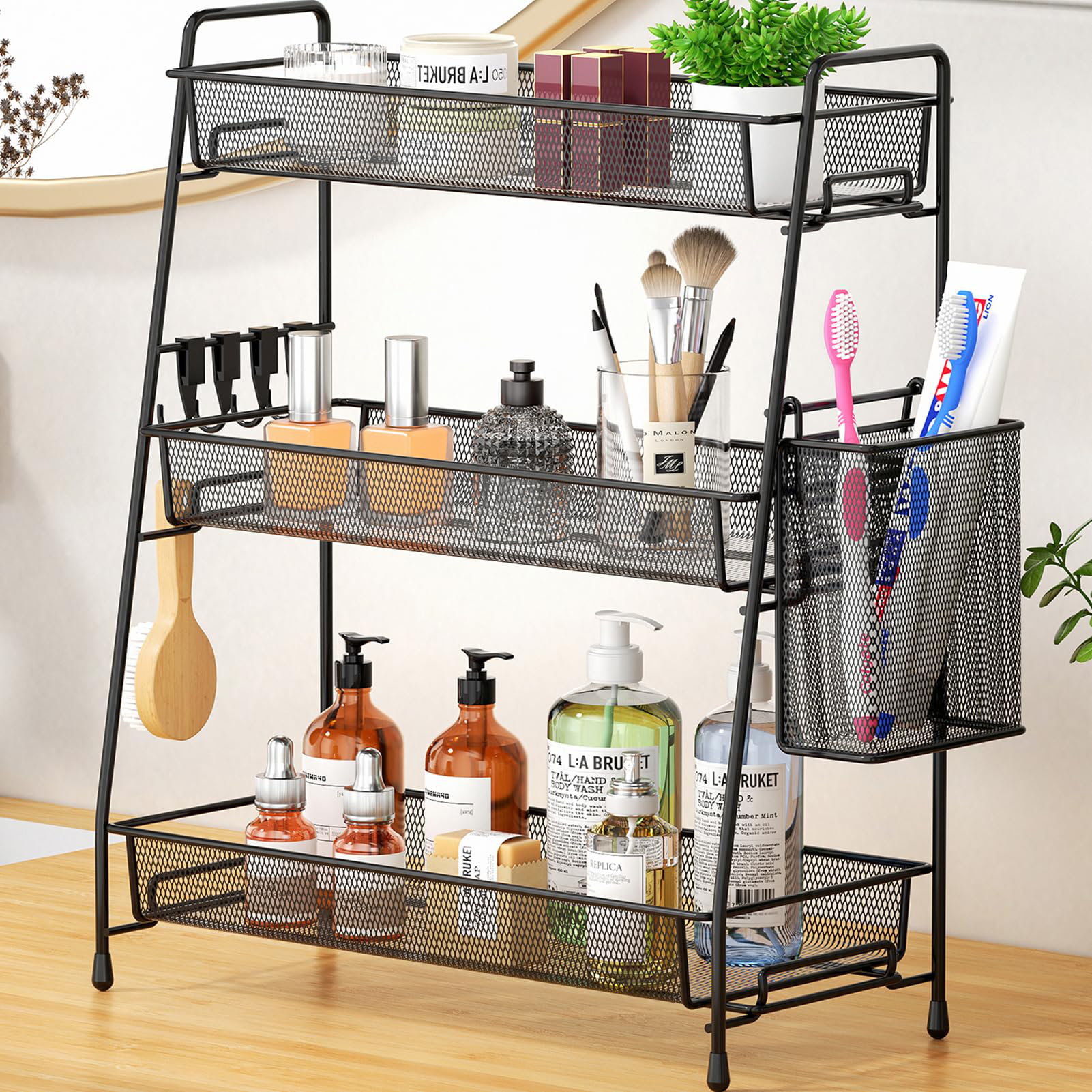 17 Stories 3-Tier Bathroom Organizer Countertop, Metal Wire Mesh Bathroom Counter Organizer ...