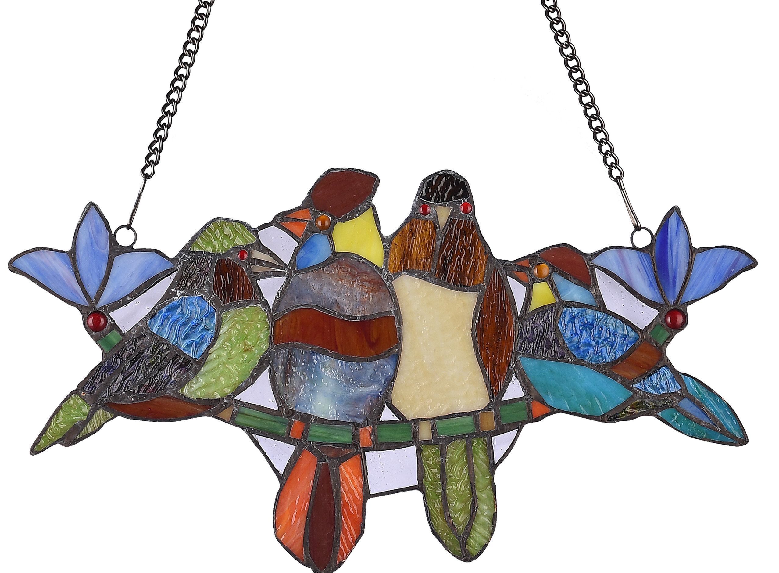 August Grove® Tropical Birds Window Panel & Reviews | Wayfair