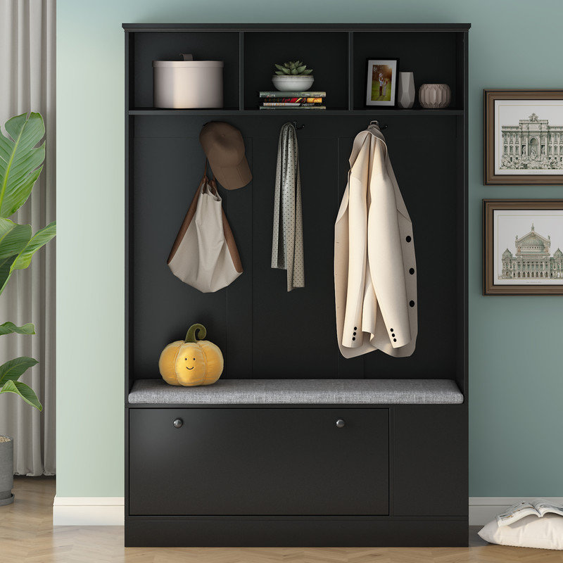 Latitude Run® Hall Tree 47 22 Wide With Bench And Shoe Storage