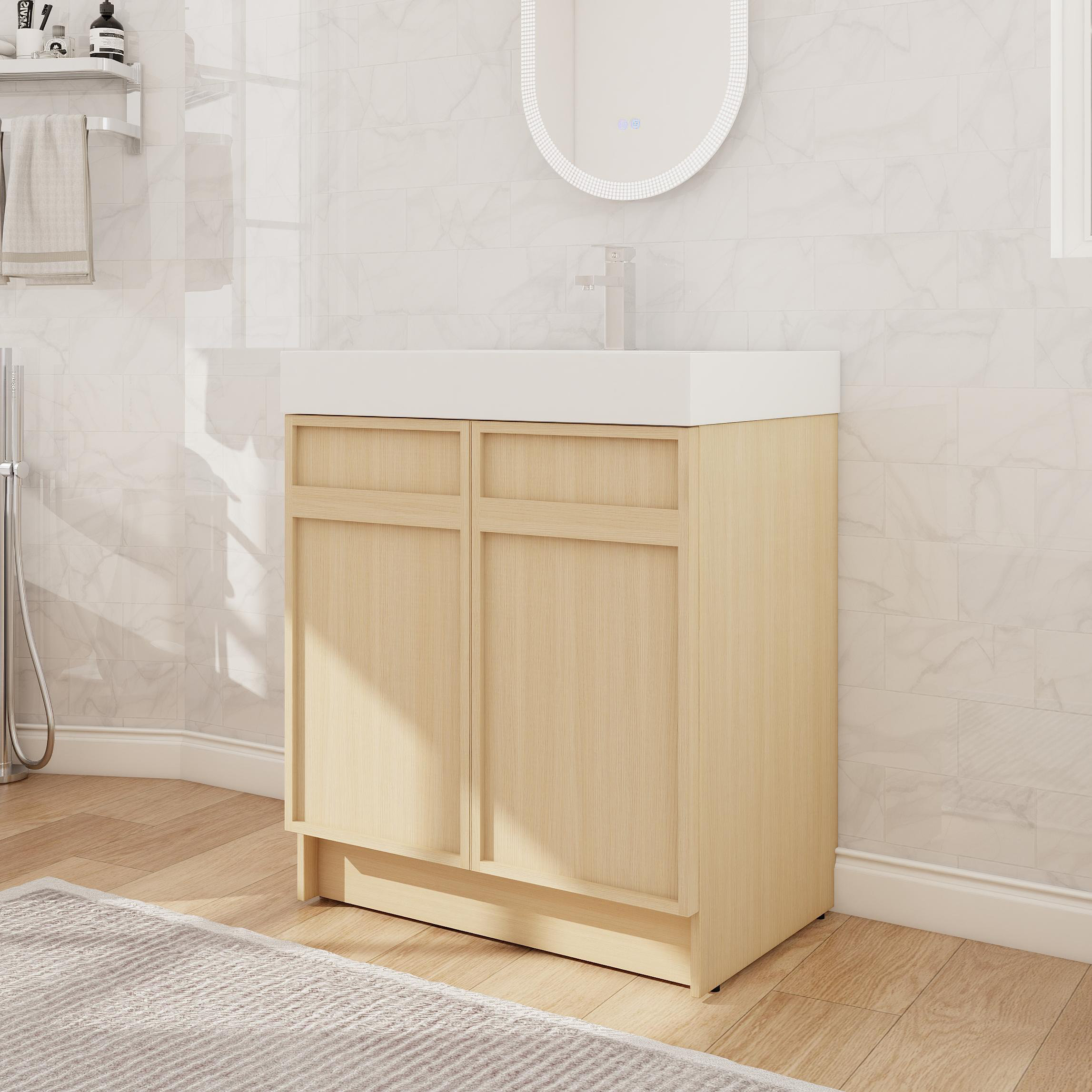 Union Rustic 30" Single Sink Freestanding Bathroom Vanity Set, Floor ...