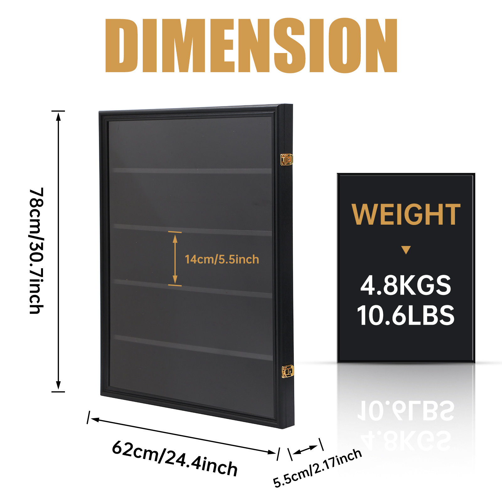 MUKE Vertical 35-Card Baseball & Trading Card Display Case, UV ...