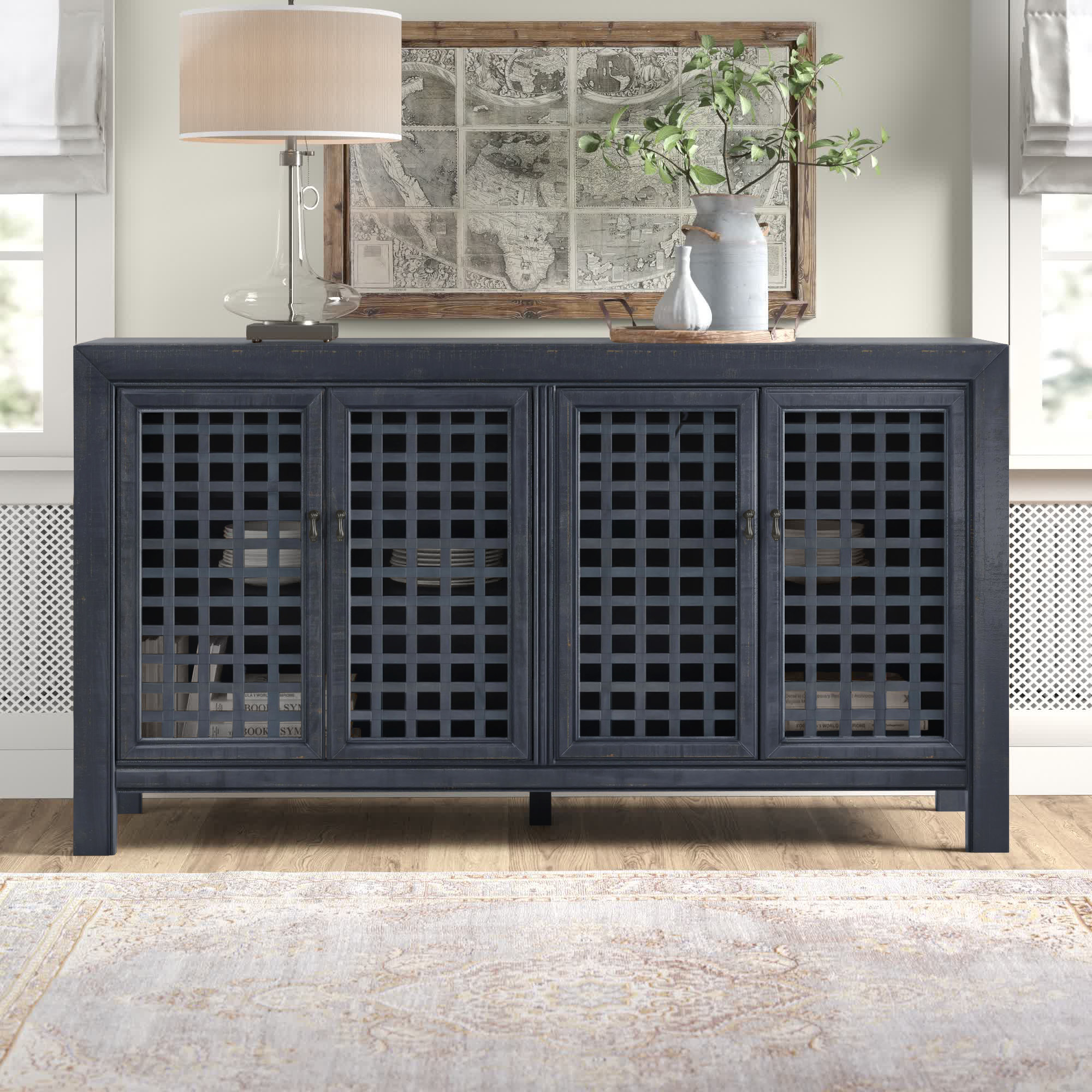 Kelly Clarkson Home Shoshanna 70'' Wide Pine Solid Wood Sideboard ...